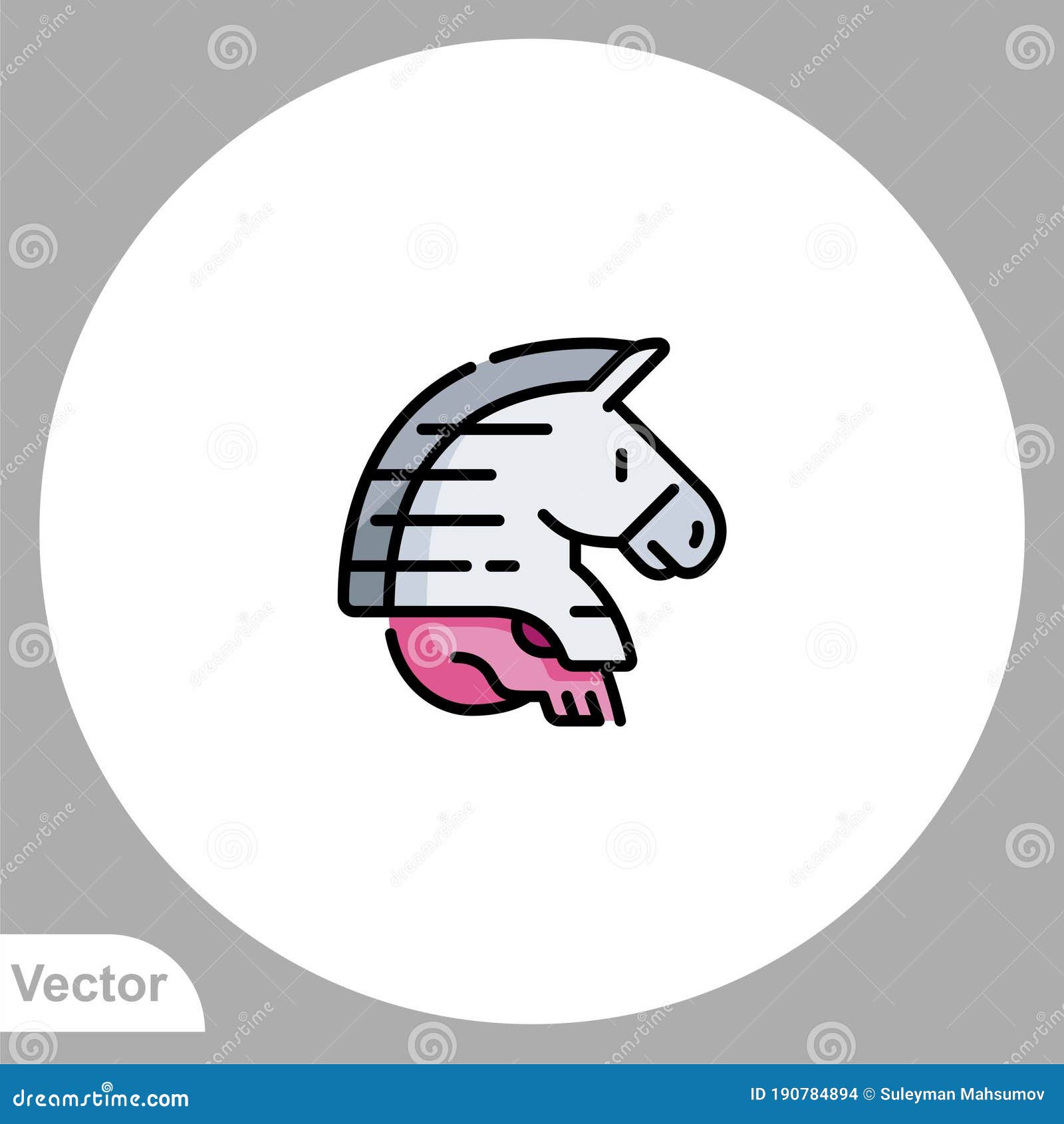 Trojan Vector Icon On Transparent Background, Linear Tr | CartoonDealer ...