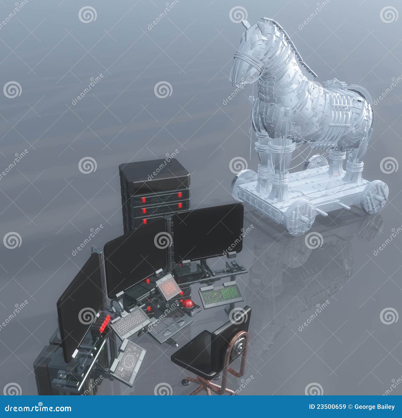 Trojan Virus und Computer stock abbildung. Illustration von abbildung ...