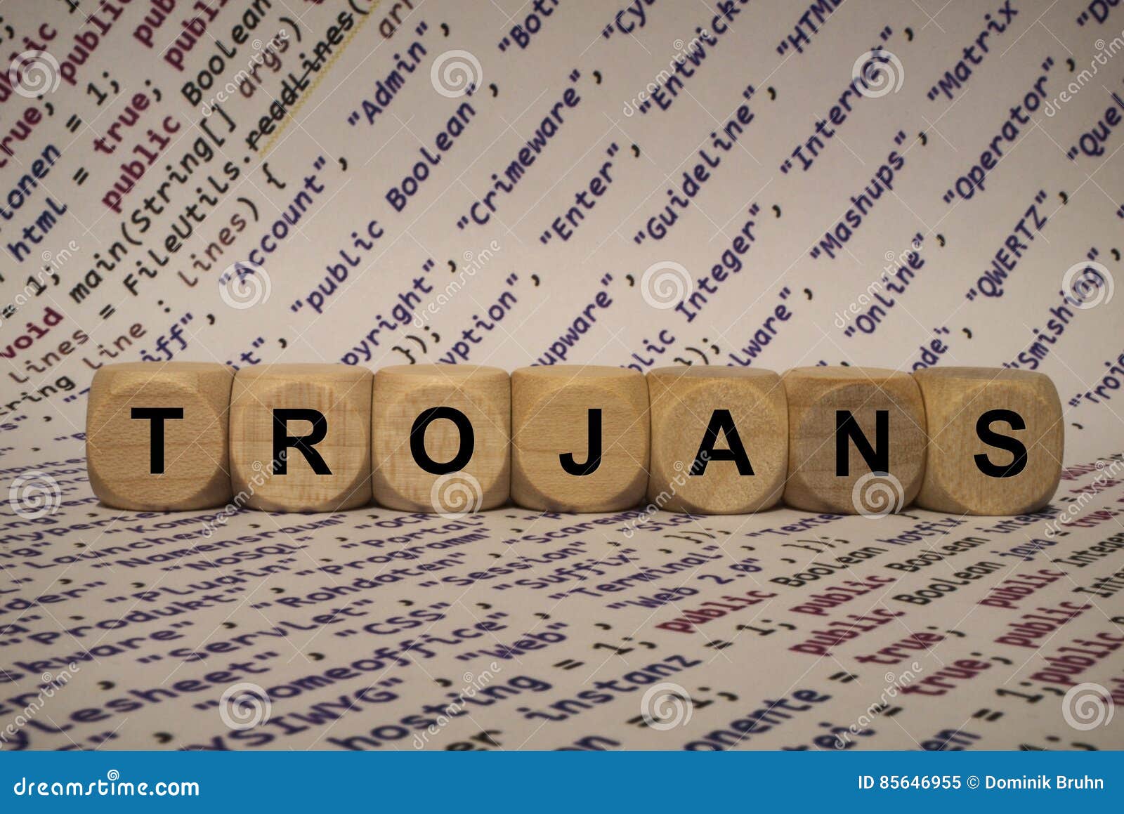 Trojans - Cube with Letters and Words from the Computer, Software ...