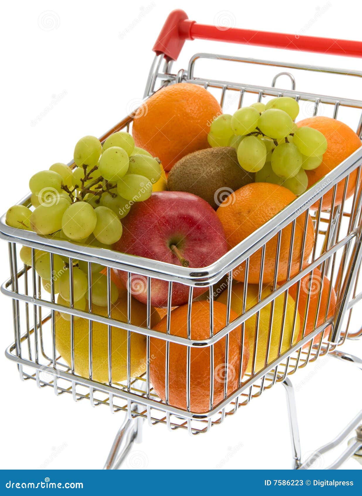 Trole Com Frutas, Supermercado Da Compra Imagem de Stock - Imagem de ...