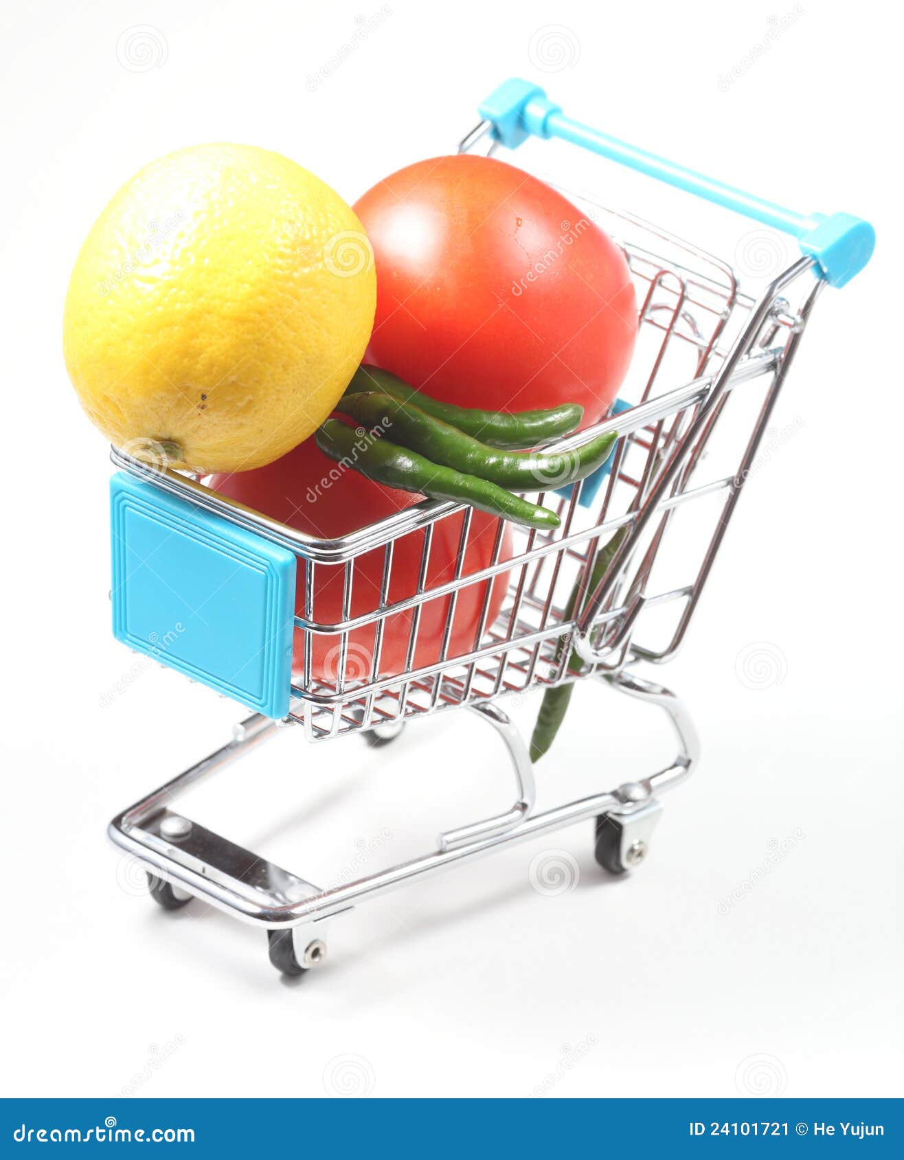 Trole Completamente Da Fruta E Verdura Imagem de Stock - Imagem de ...