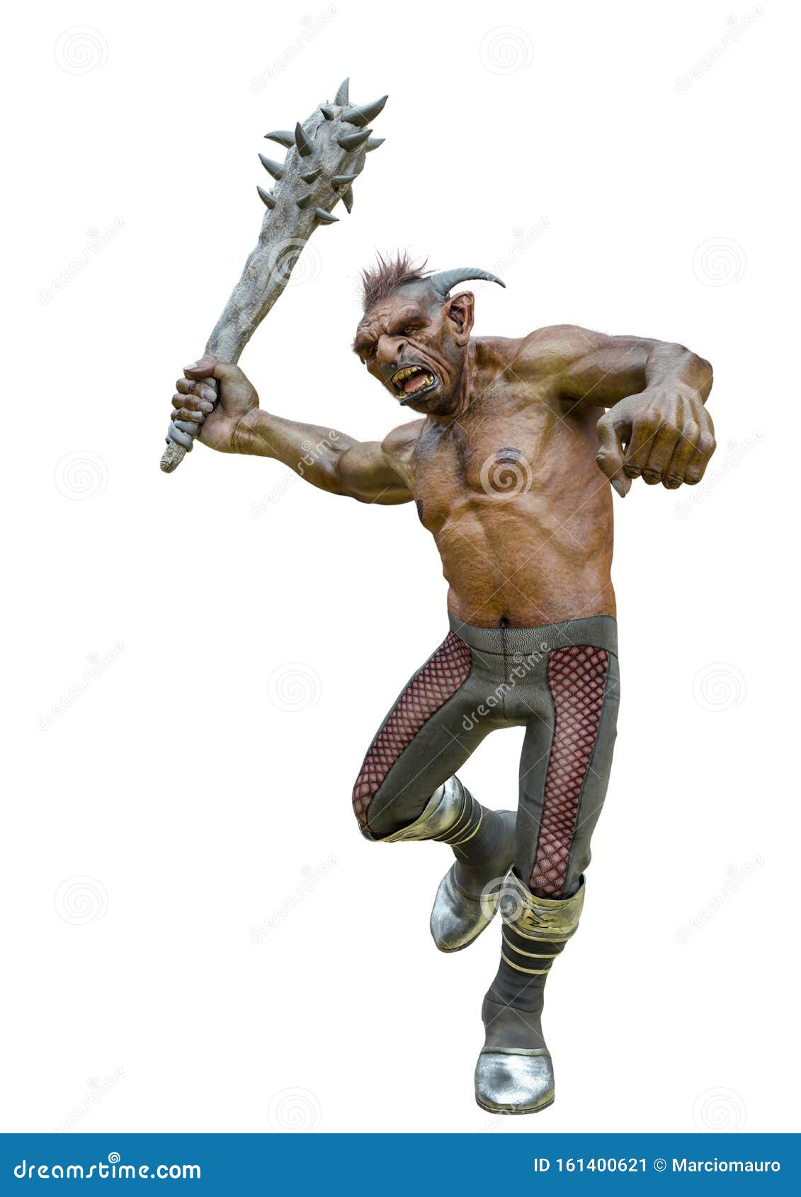 Troll frontal attack stock illustration. Illustration of monster ...