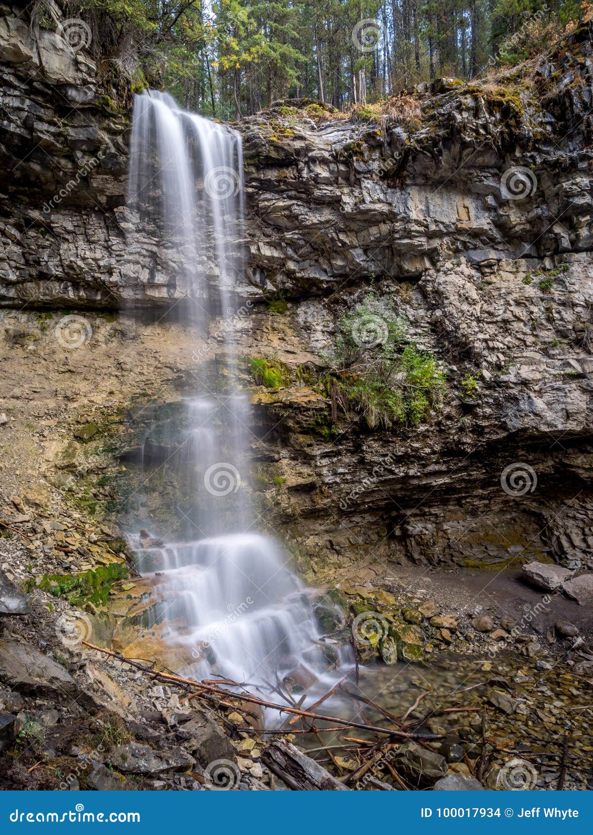 Troll Falls in Kananaskis Country Stock Photo - Image of hike, trail ...