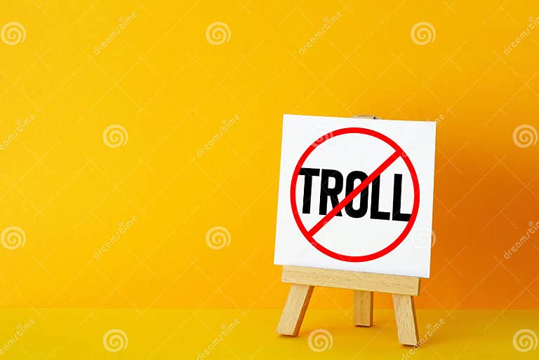 Troll Free Zone is Shown Using the Text Stock Image - Image of ...