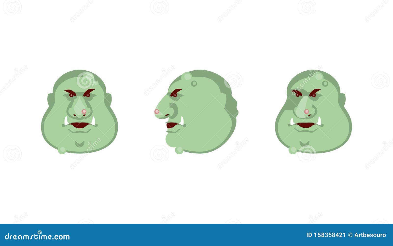 Head Troll vector stock vector. Illustration of horror - 158358421