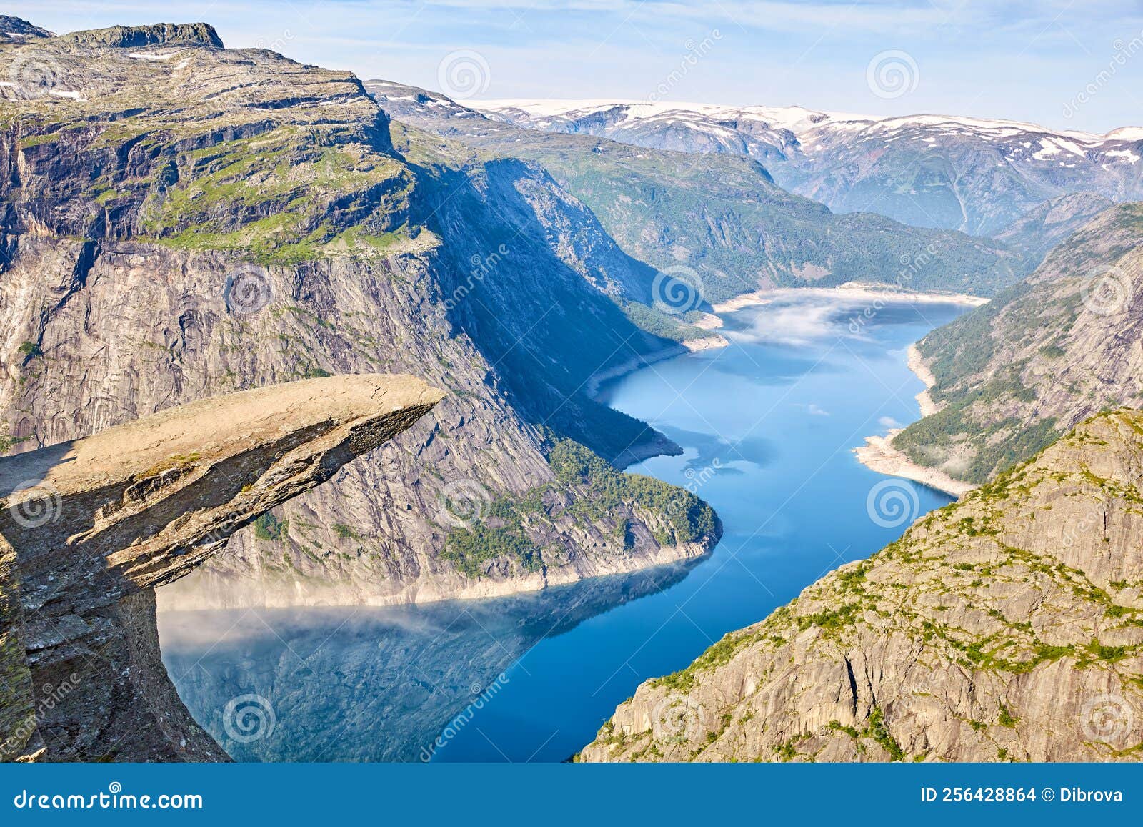 Troll`s Tongue Rock in Norway Stock Photo - Image of majestic ...
