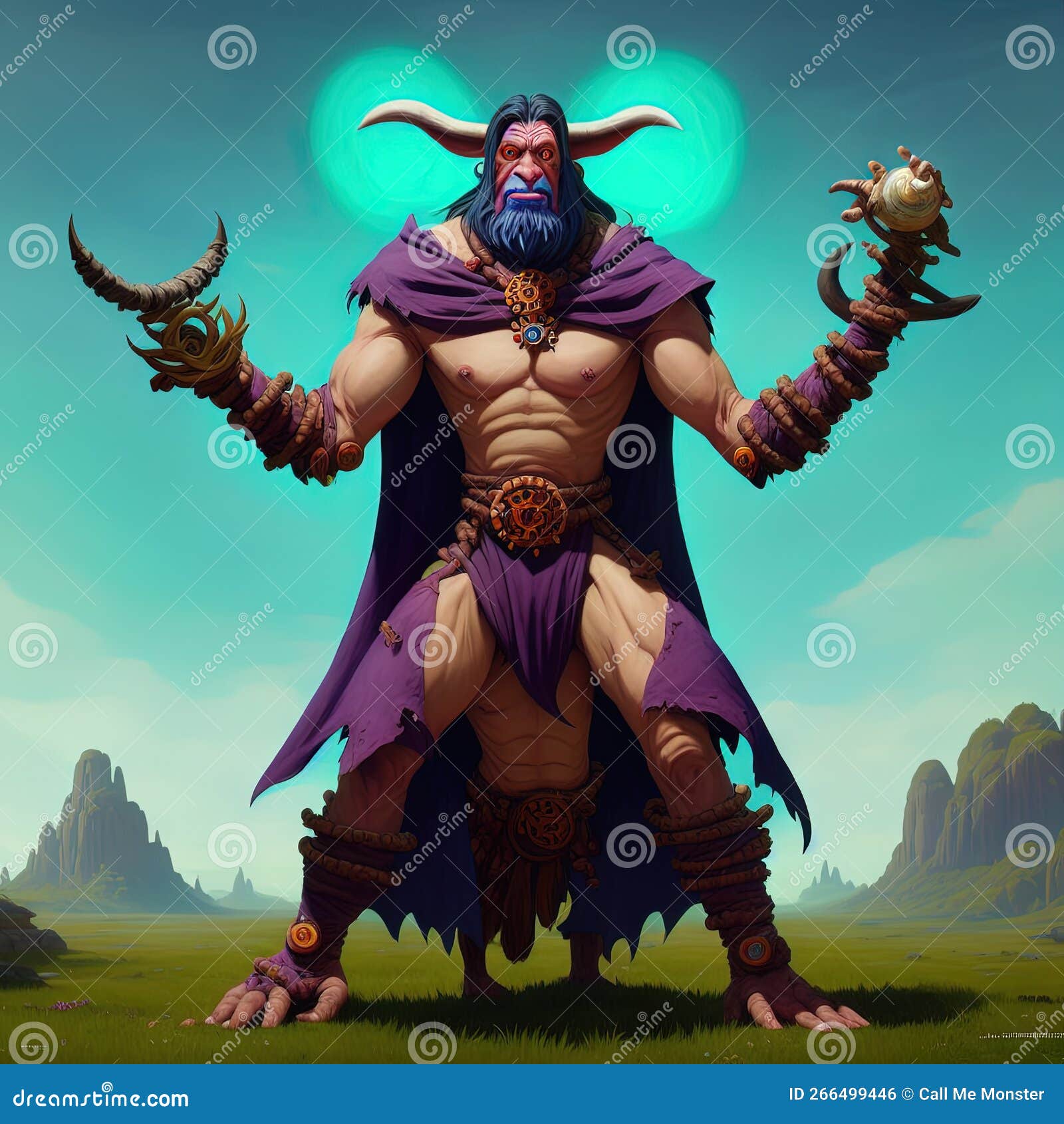 Troll Shaman Demon Warrior Stock Illustration Illustration Of