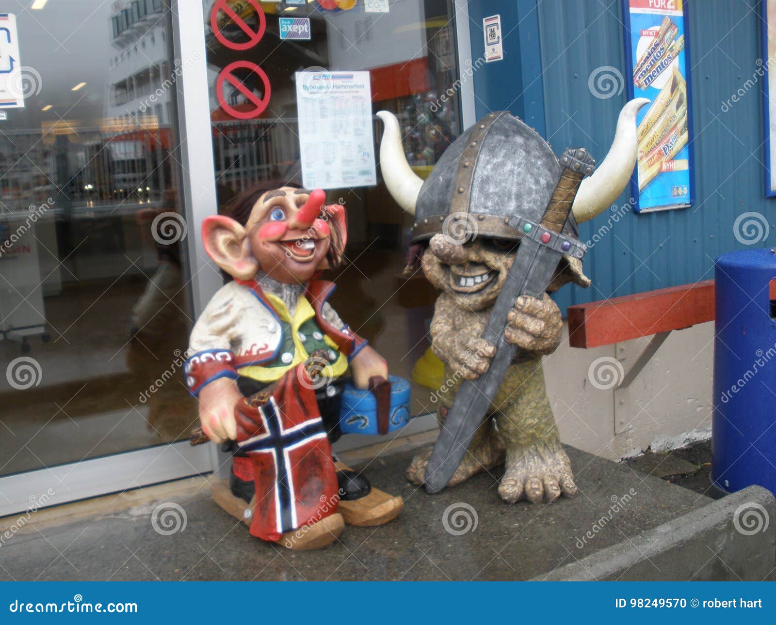 Troll Statues in Hammerfest Editorial Image - Image of store, street ...