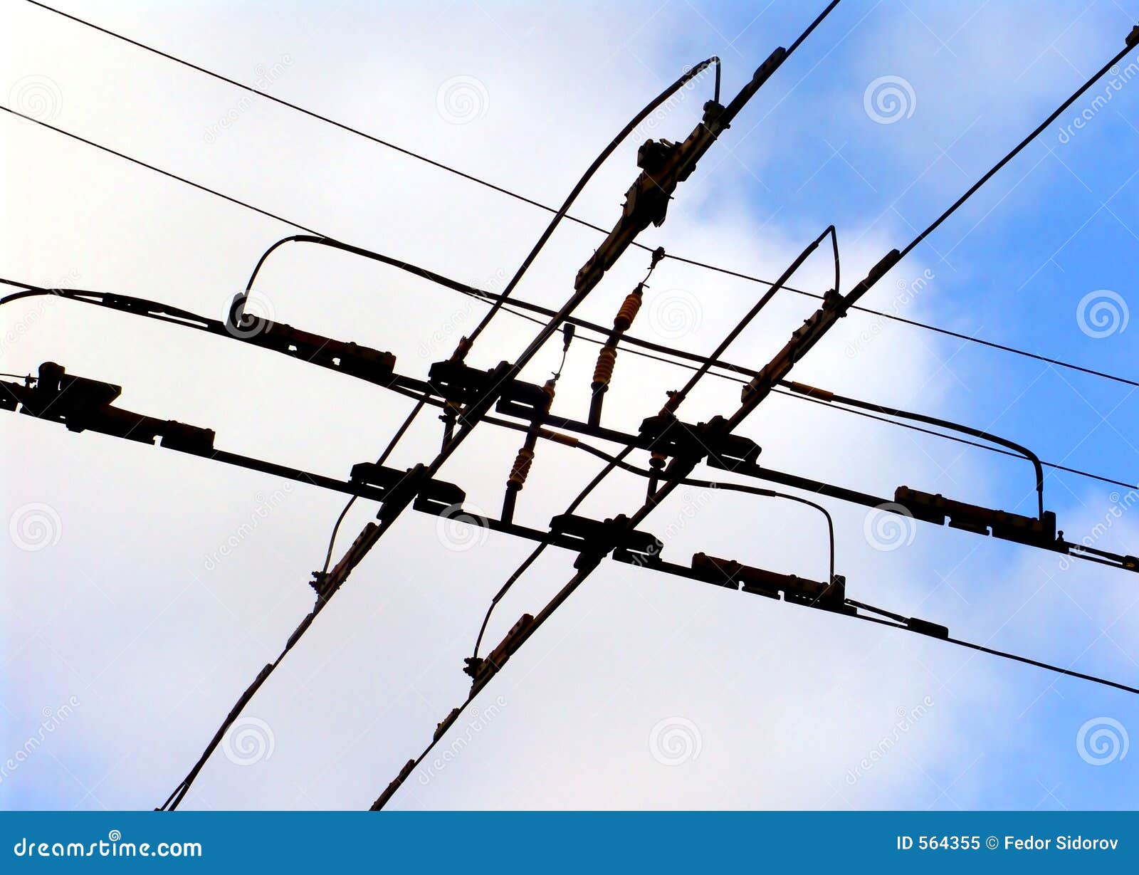 Trolley 3 stock image. Image of supports, electricity, conductor - 564355