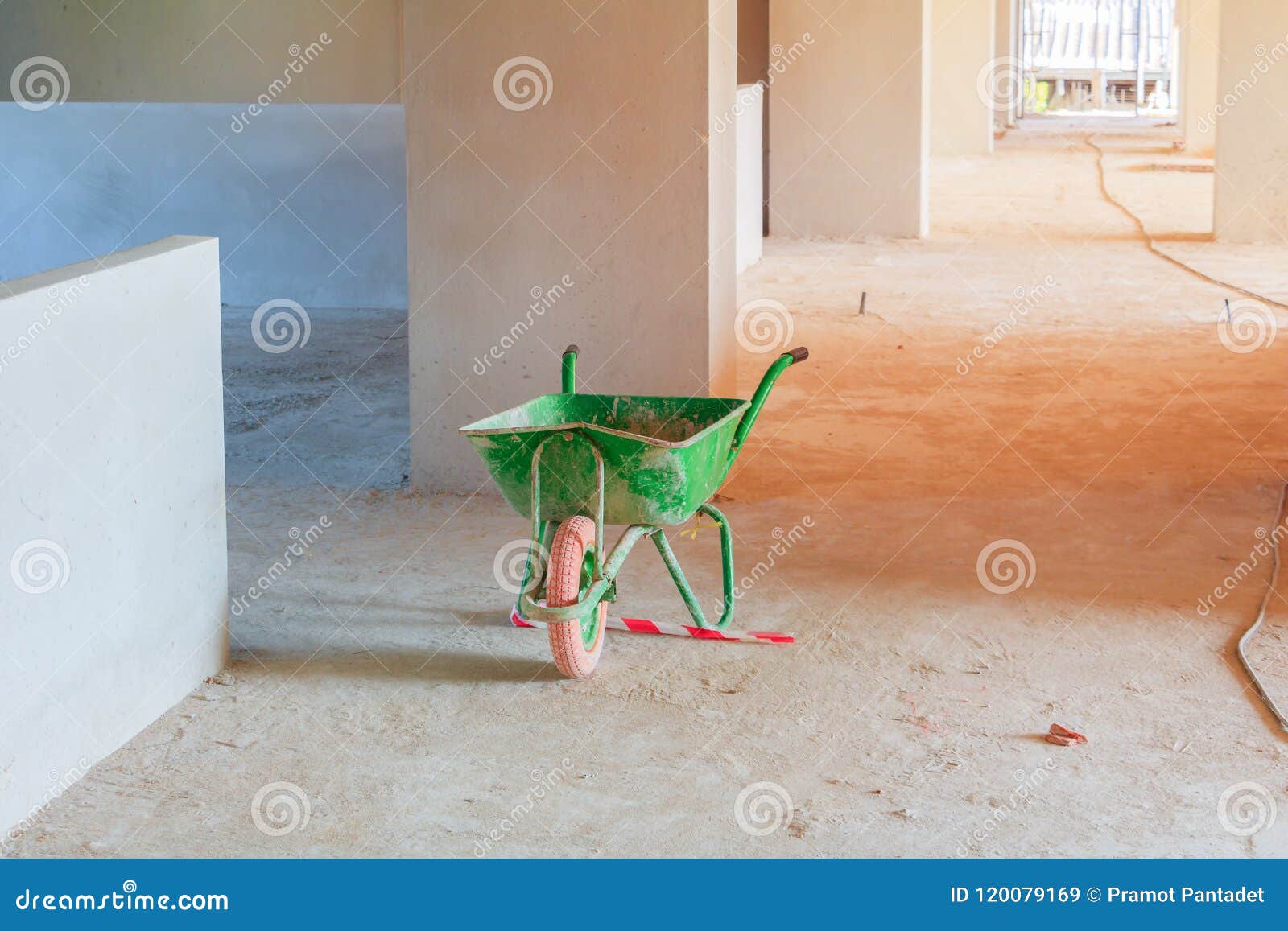 Trolley in Building Structure Interior Construction Site Development ...