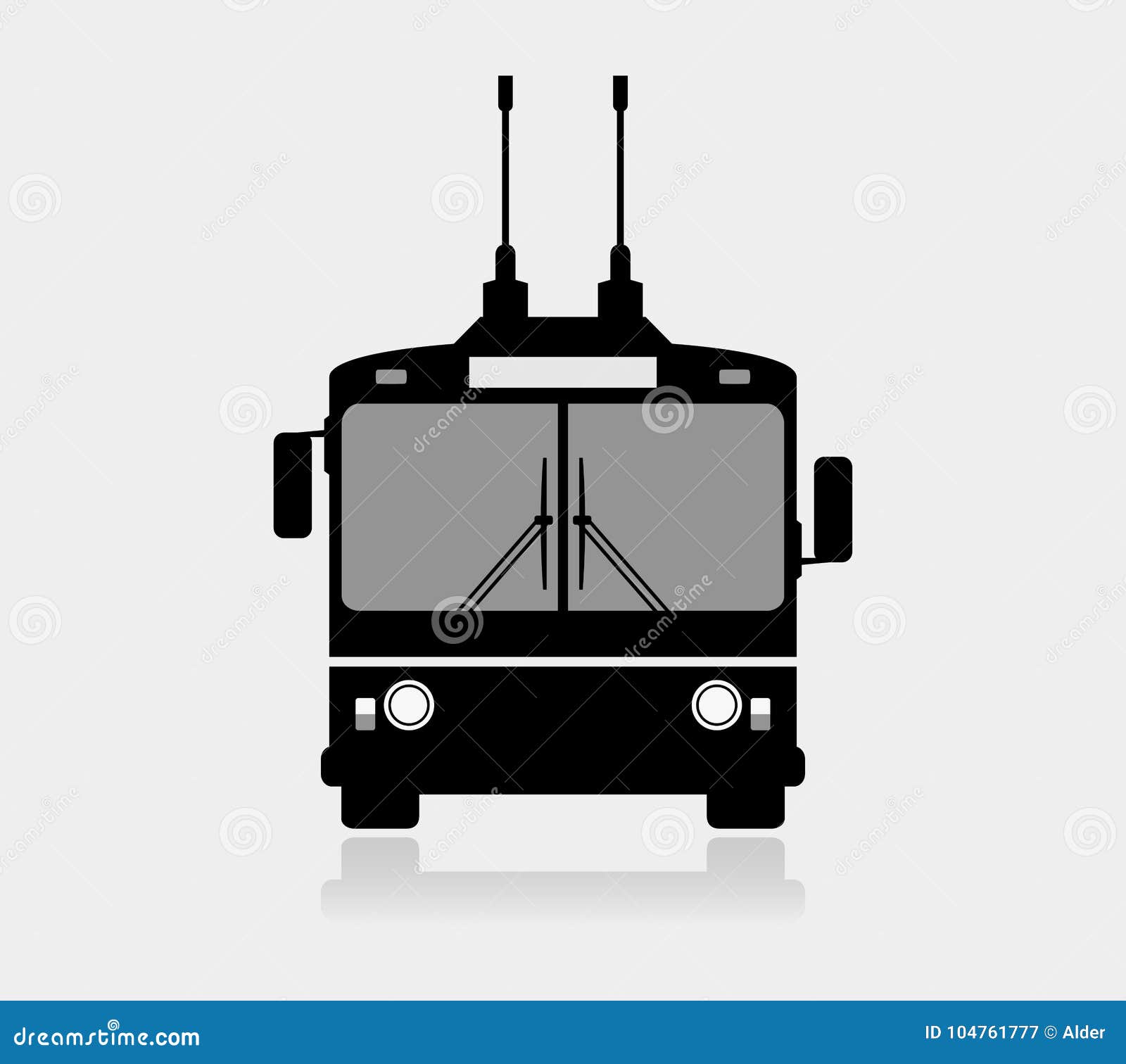 Trolley bus icon stock vector. Illustration of trolleybus - 104761777