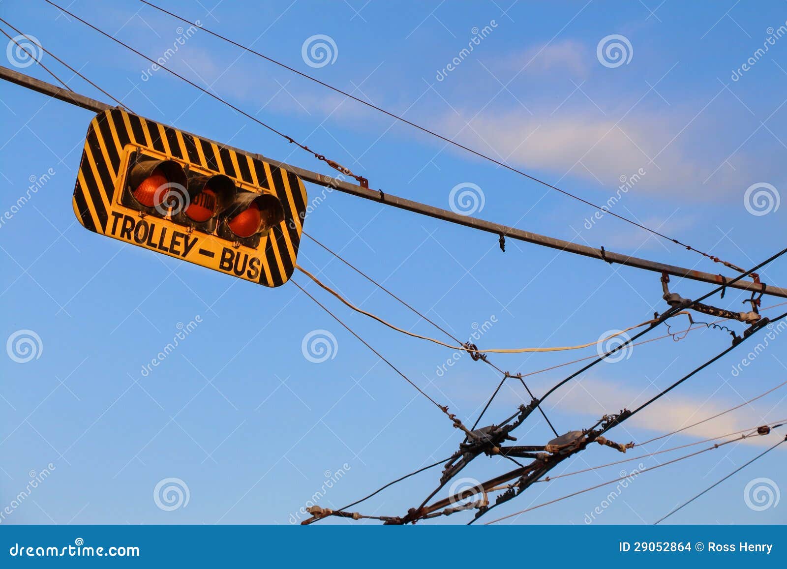 Trolley Bus Lights stock photo. Image of electrical, glow - 29052864