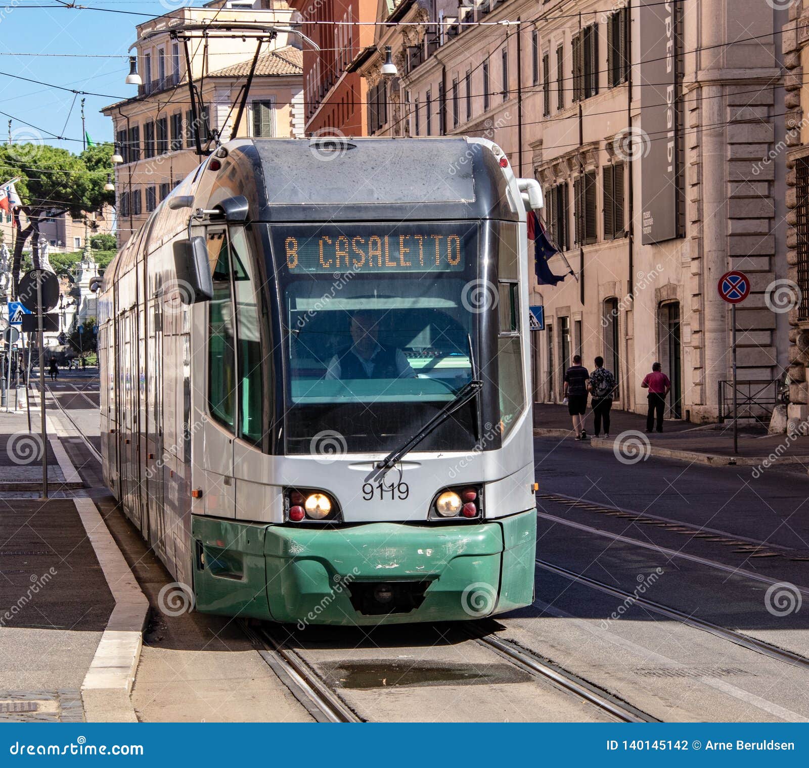 Trolley Car in Rome editorial photography. Image of transportation ...
