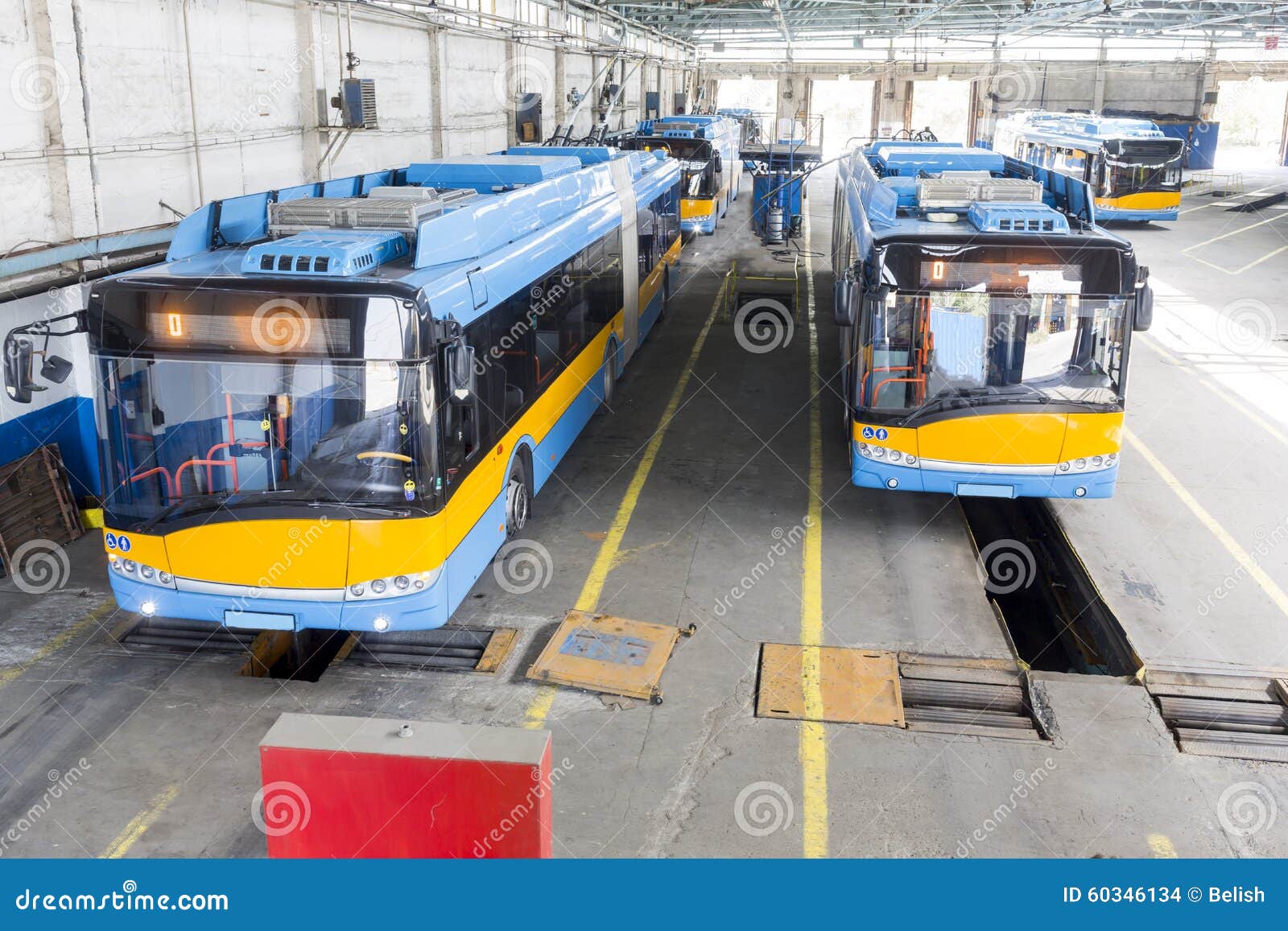 Trolley cars in a depot stock photo. Image of transit - 60346134