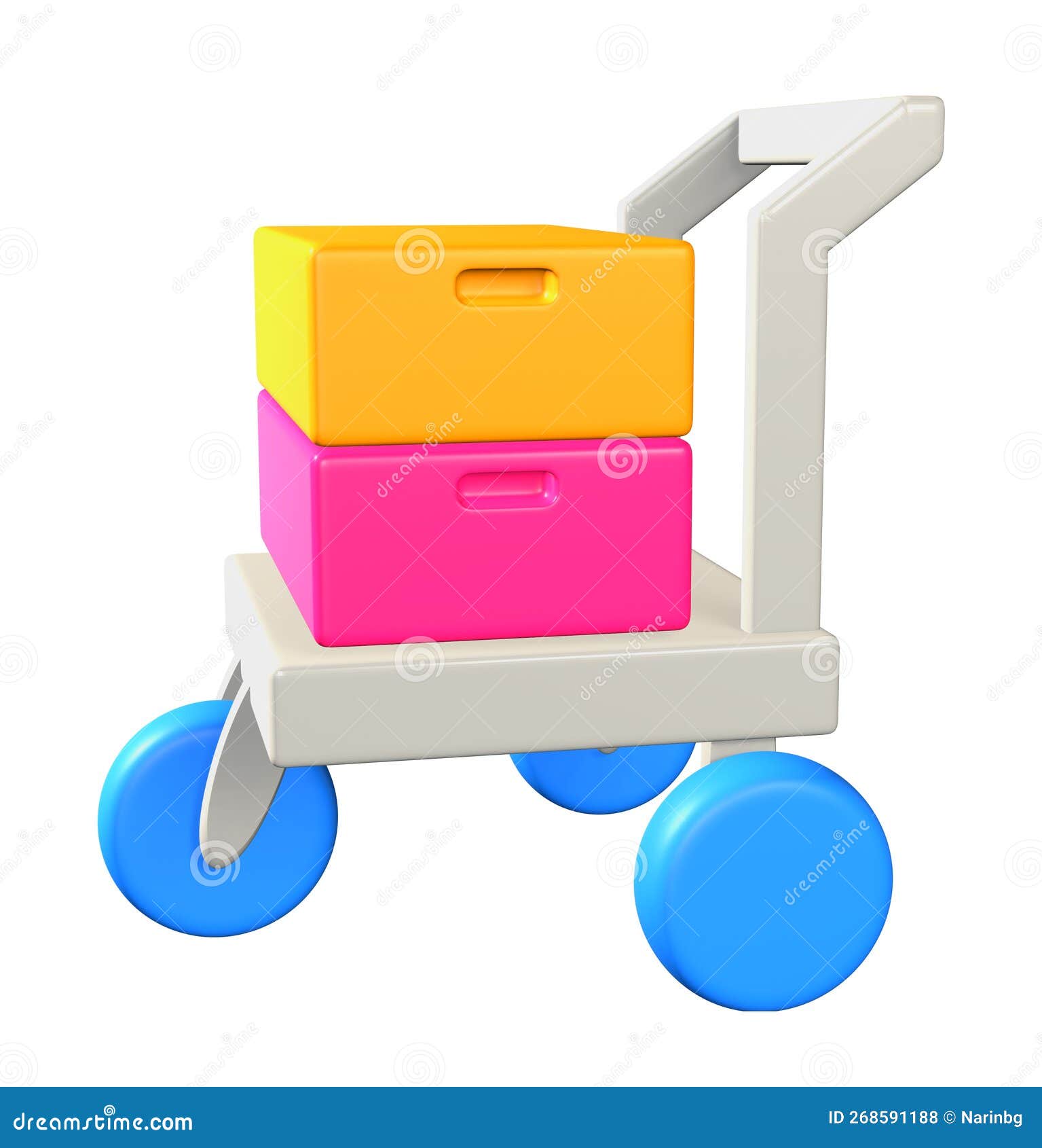 Trolley 3d Icon Transparent Illustration Stock Photo - Illustration of ...