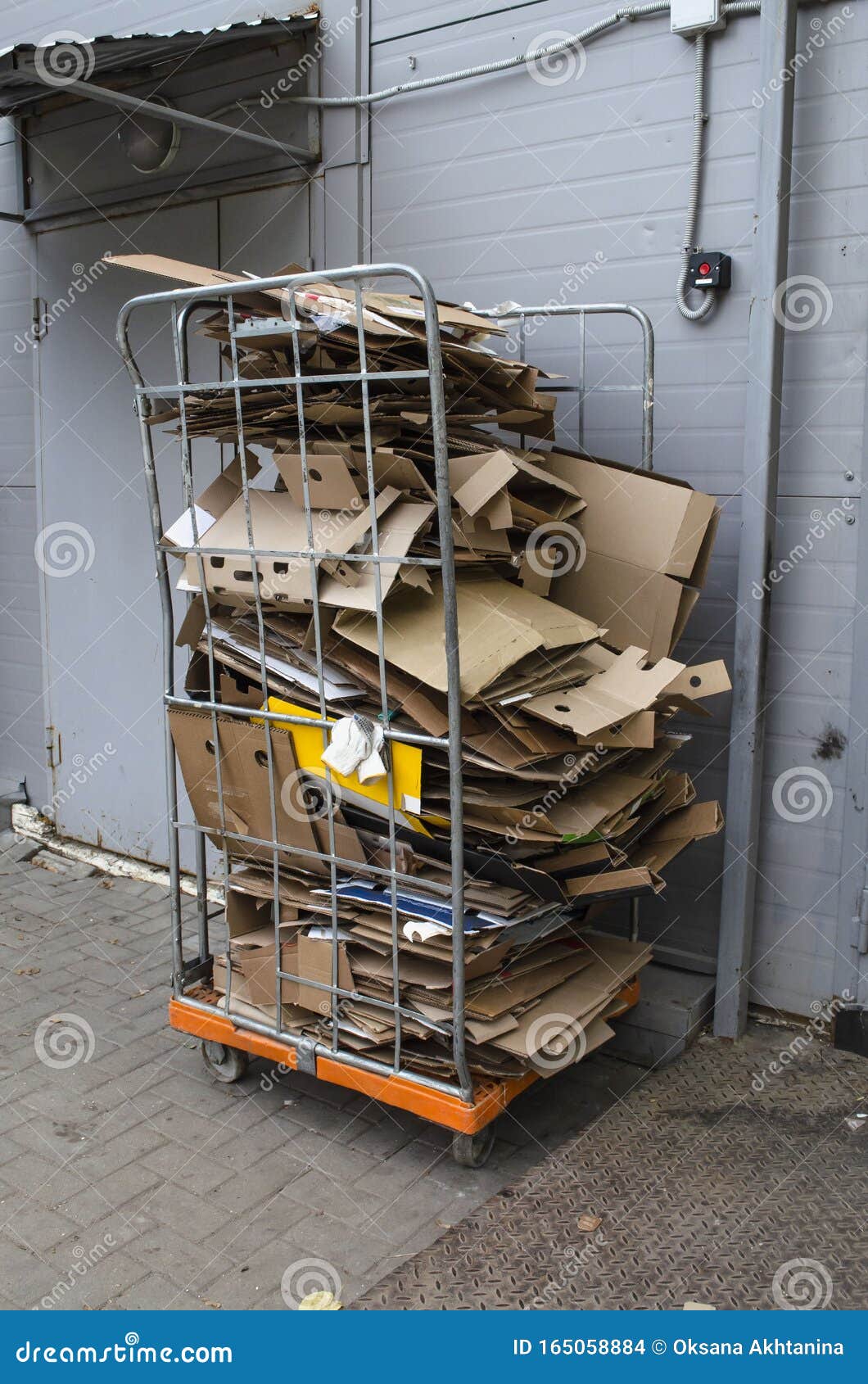 Stack of Cardboard for Recycling Stock Photo - Image of compressed ...