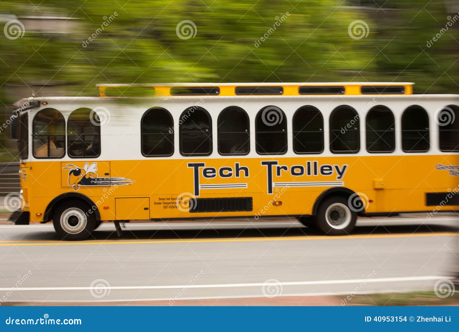 Trolley of Georgia Tech editorial stock image. Image of transportation ...