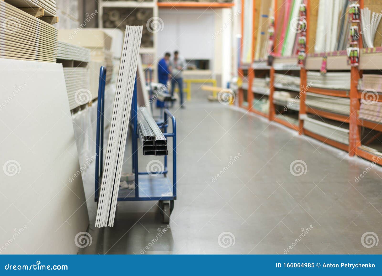 Trolley in a Hardware Store Loaded with Construction Materials. Repair ...