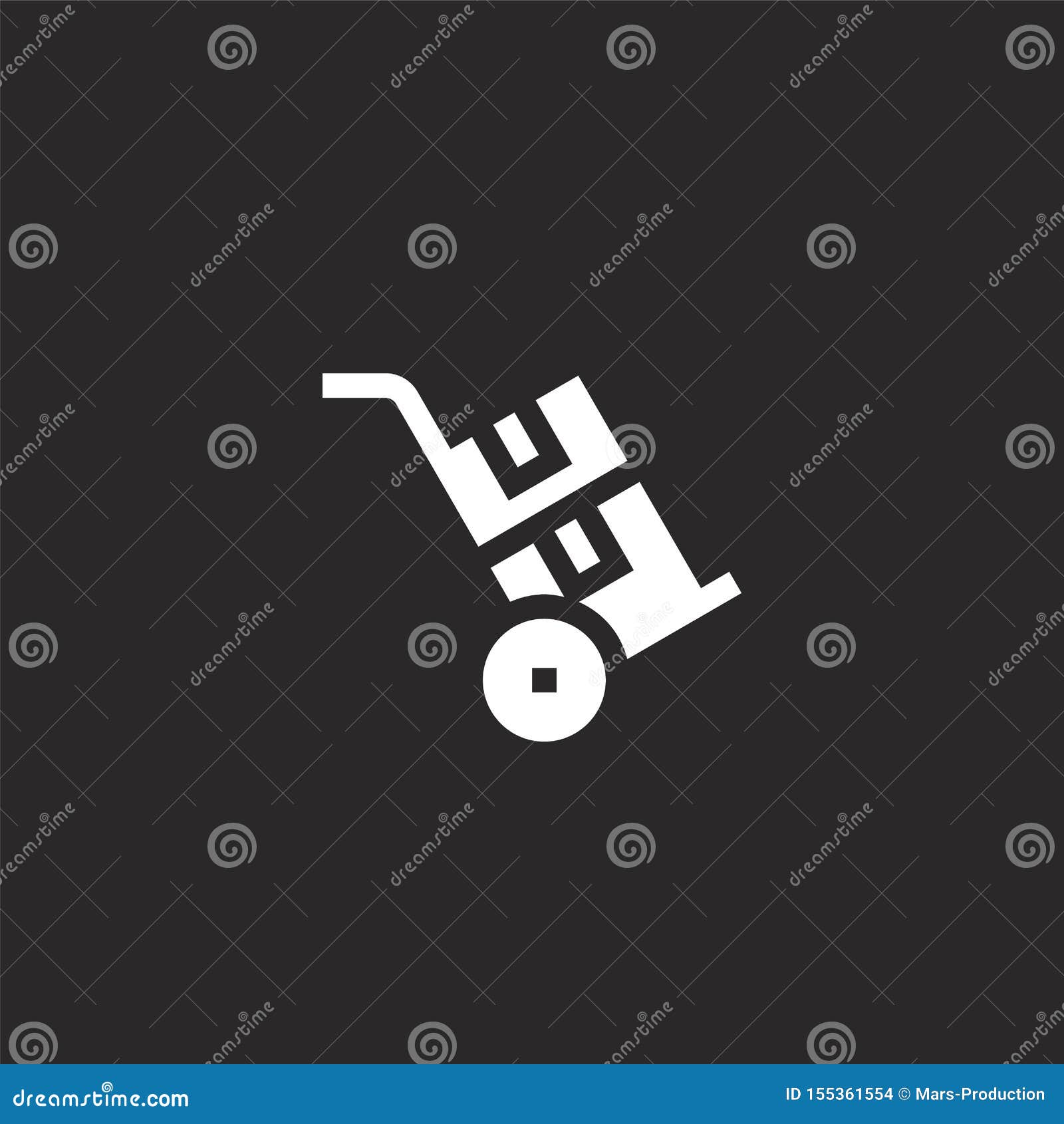 Trolley Icon. Filled Trolley Icon for Website Design and Mobile, App ...