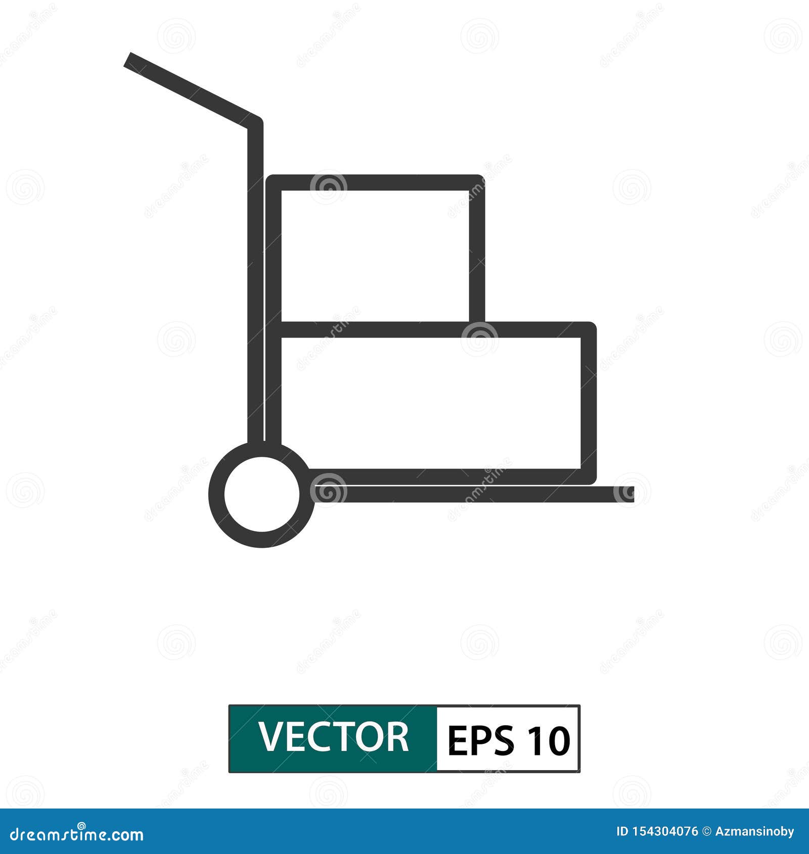 Trolley Icon. Outline Style. Vector Illustration EPS 10 Stock ...