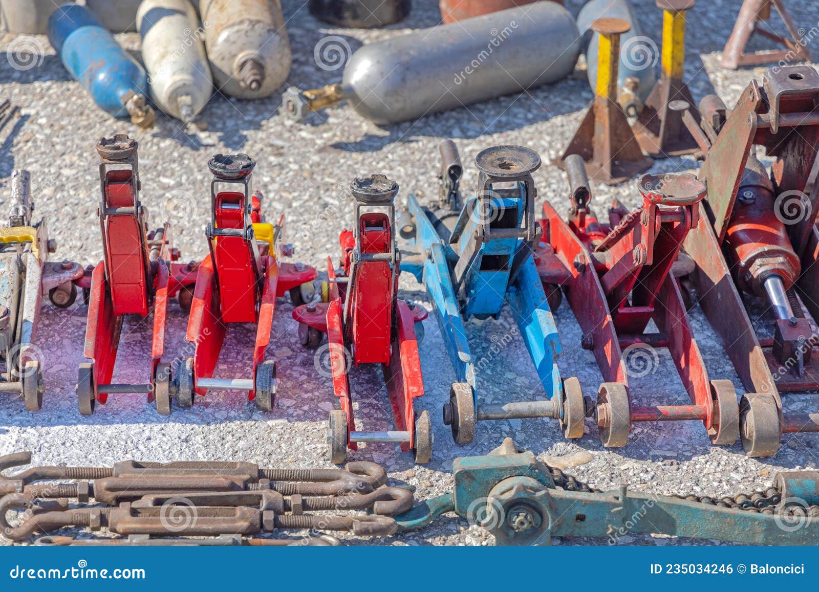 Trolley Jacks stock photo. Image of stands, used, lift - 235034246