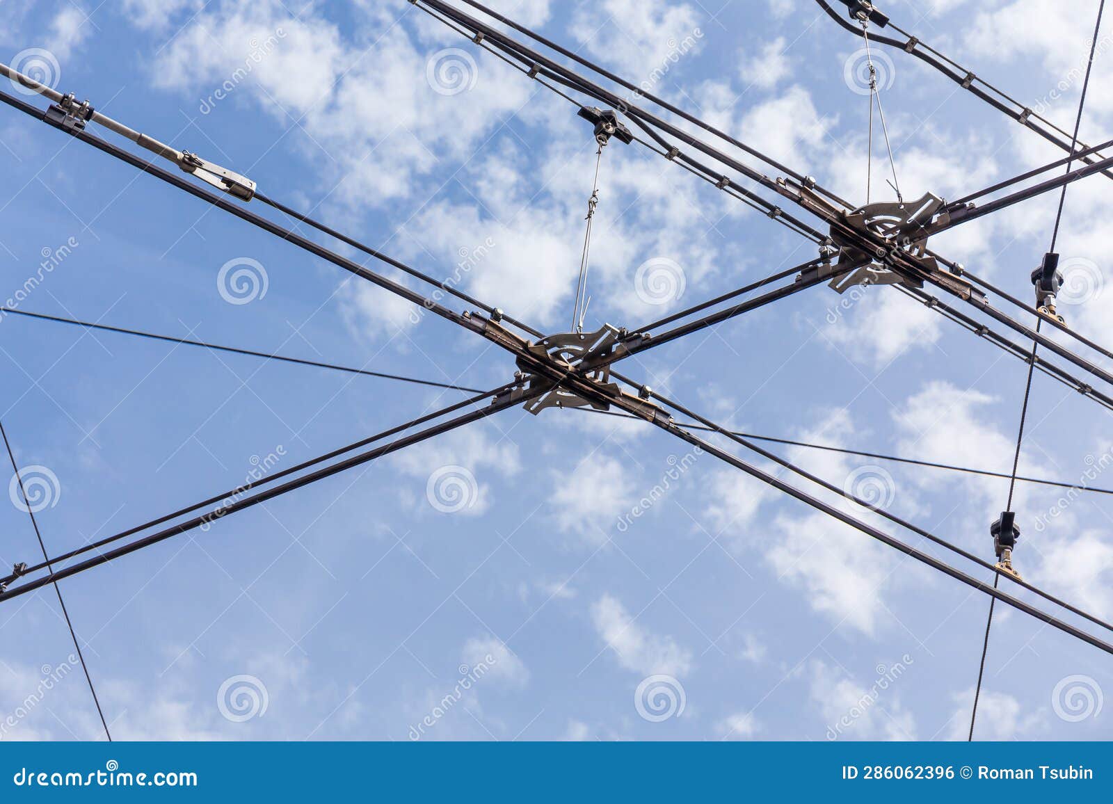Trolley Trolleybus Electricity Cable Lines Stock Photo - Image of ...