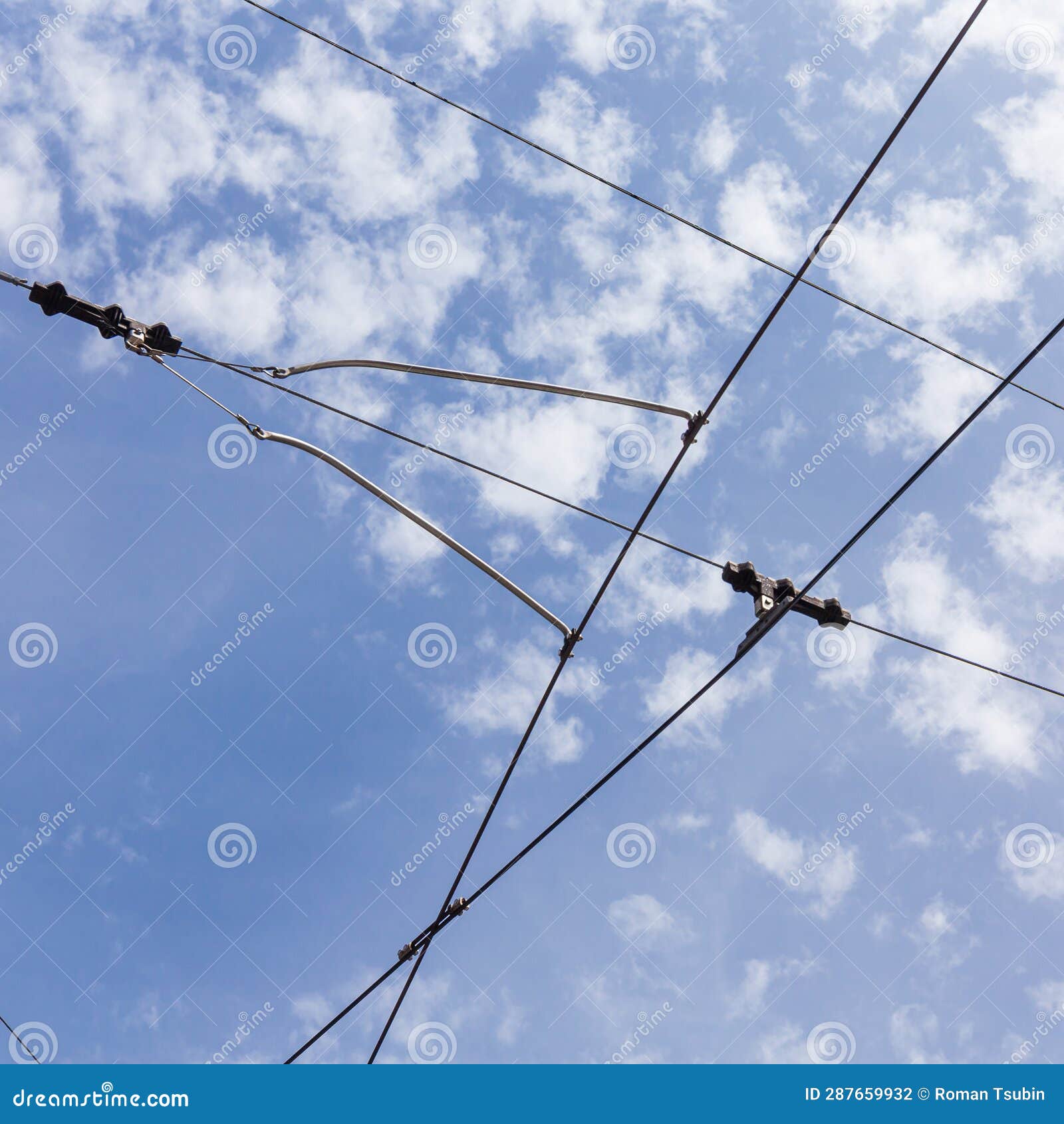 Trolley Trolleybus Electricity Cable Lines Stock Photo - Image of pole ...