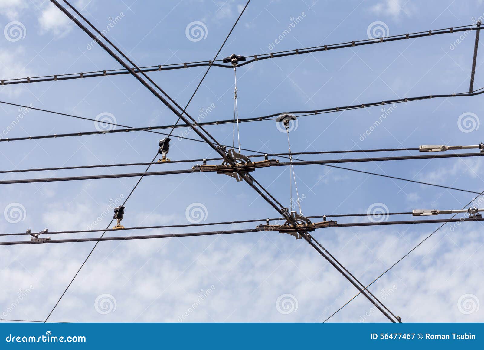 Trolley Trolleybus Electricity Cable Lines Stock Image - Image of ...