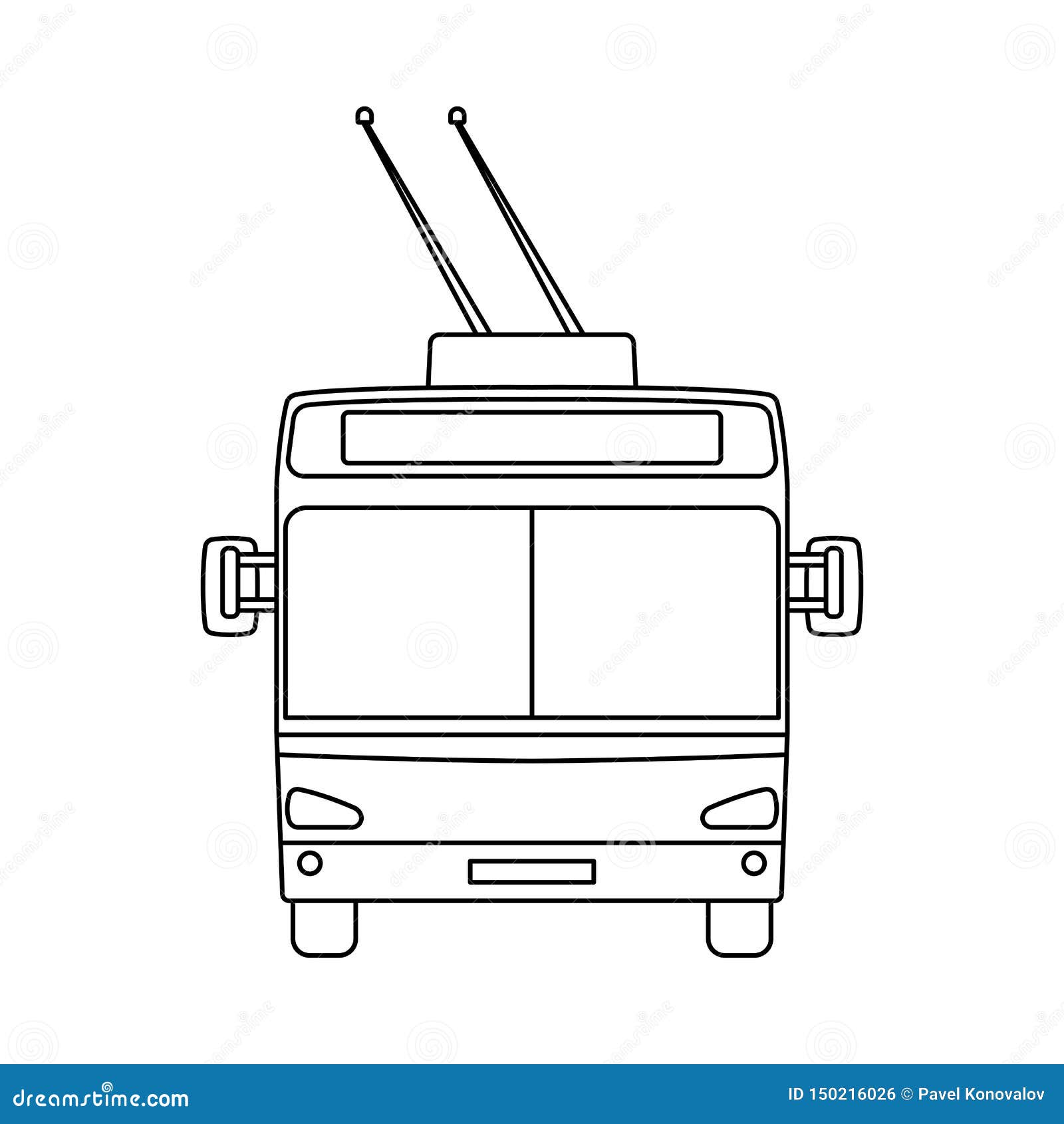Trolleybus Icon stock vector. Illustration of electric - 150216026