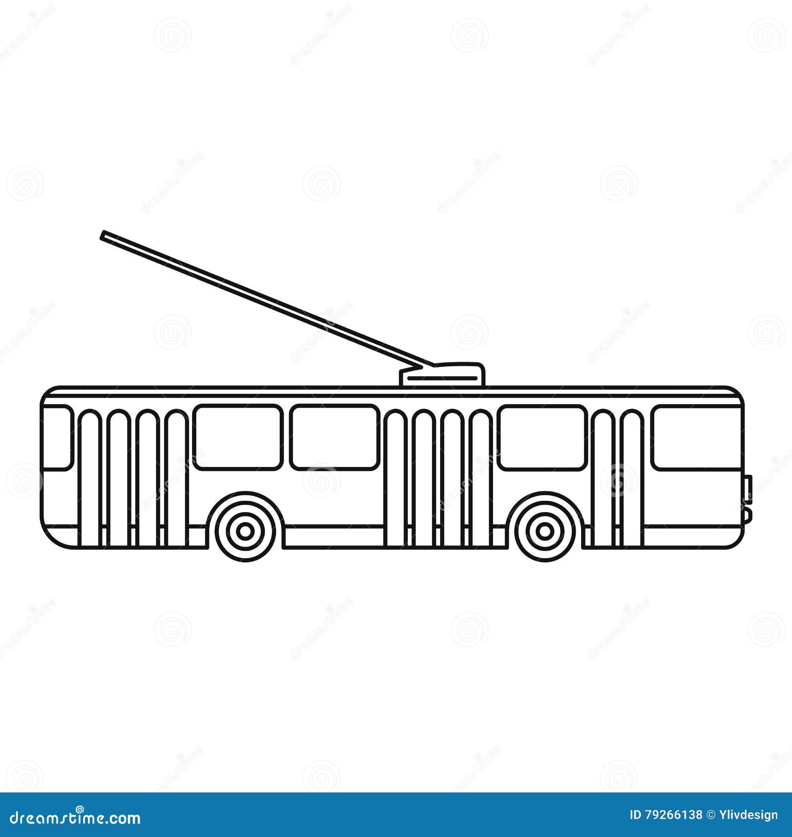 Trolleybus Icon, Outline Style Stock Vector - Illustration of isolated ... Trolleybus Icon, Outline Style Stock Vector - Illustration of isolated ...