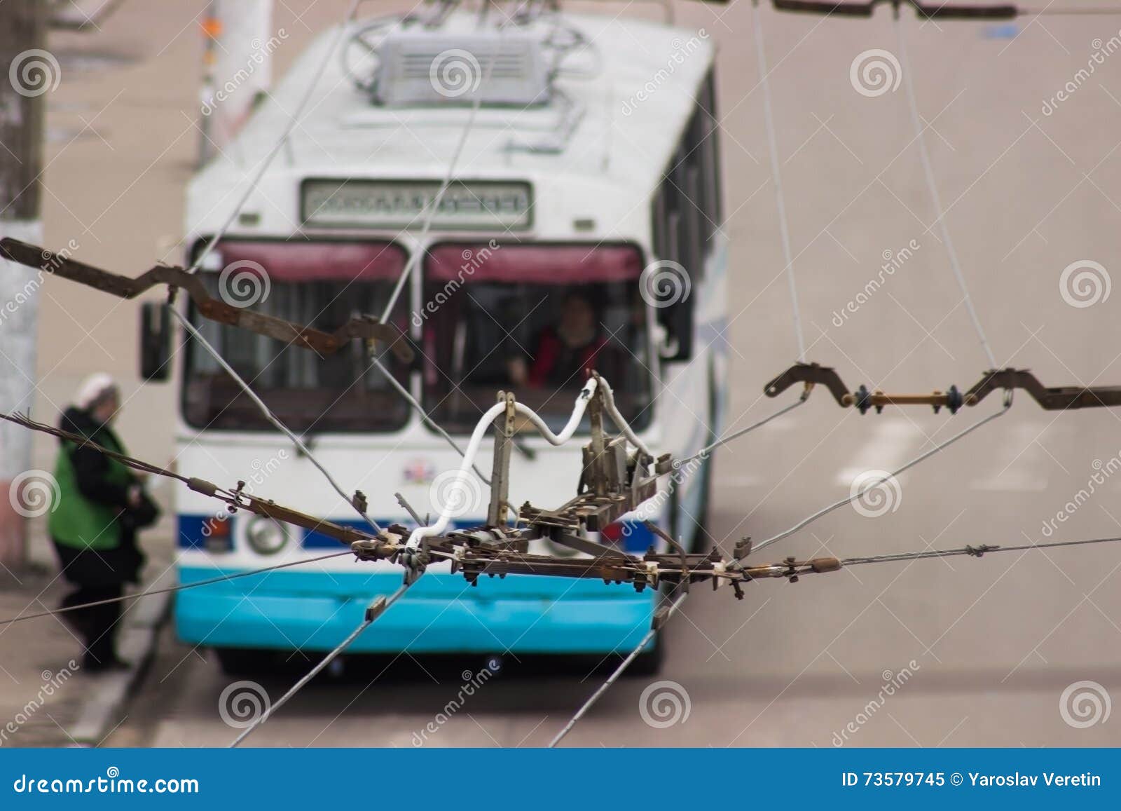 Trolleybus Wires, Top View Image Stock Image - Image of technology ...