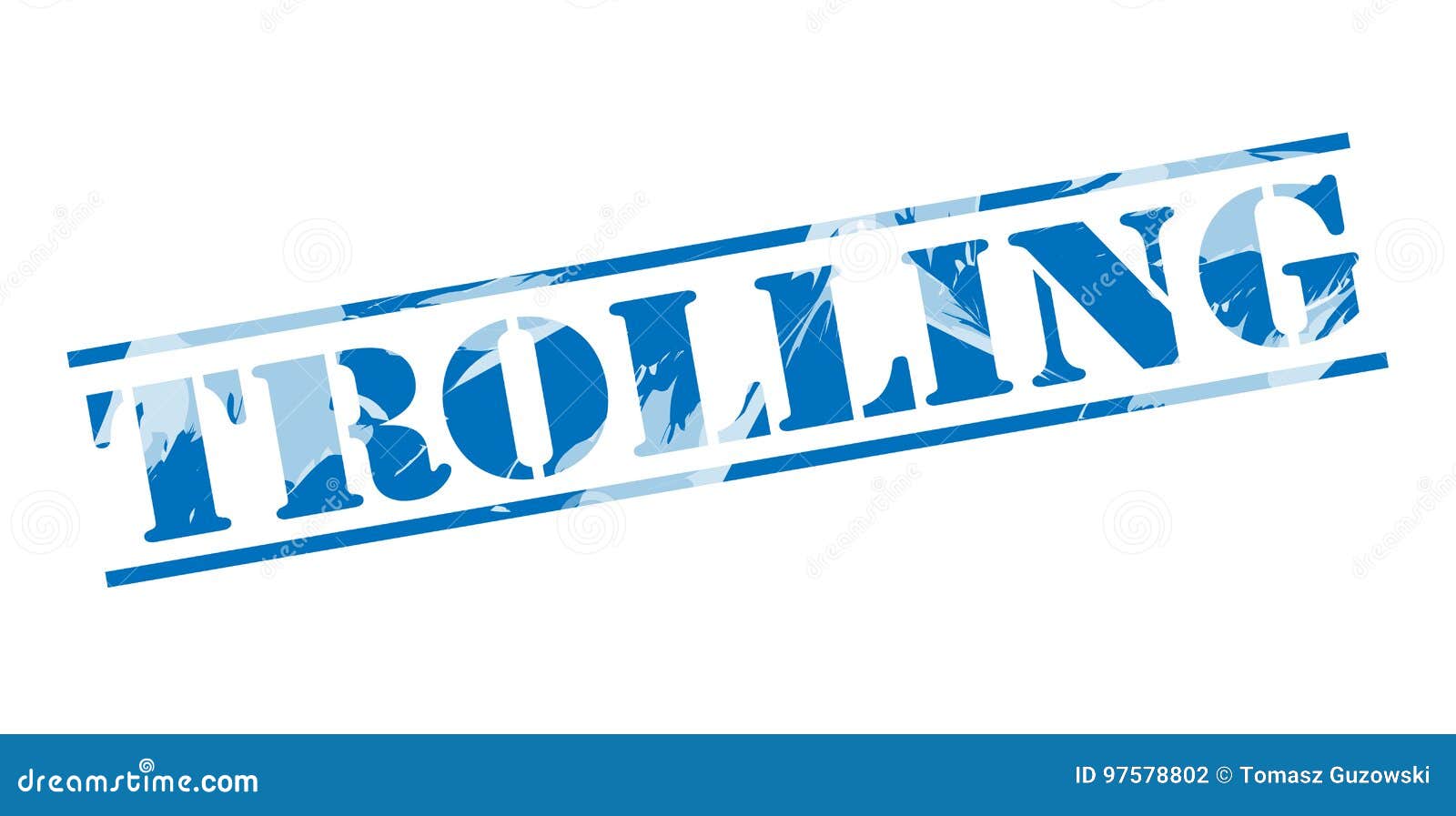 Trolling blue stamp stock illustration. Illustration of background ...
