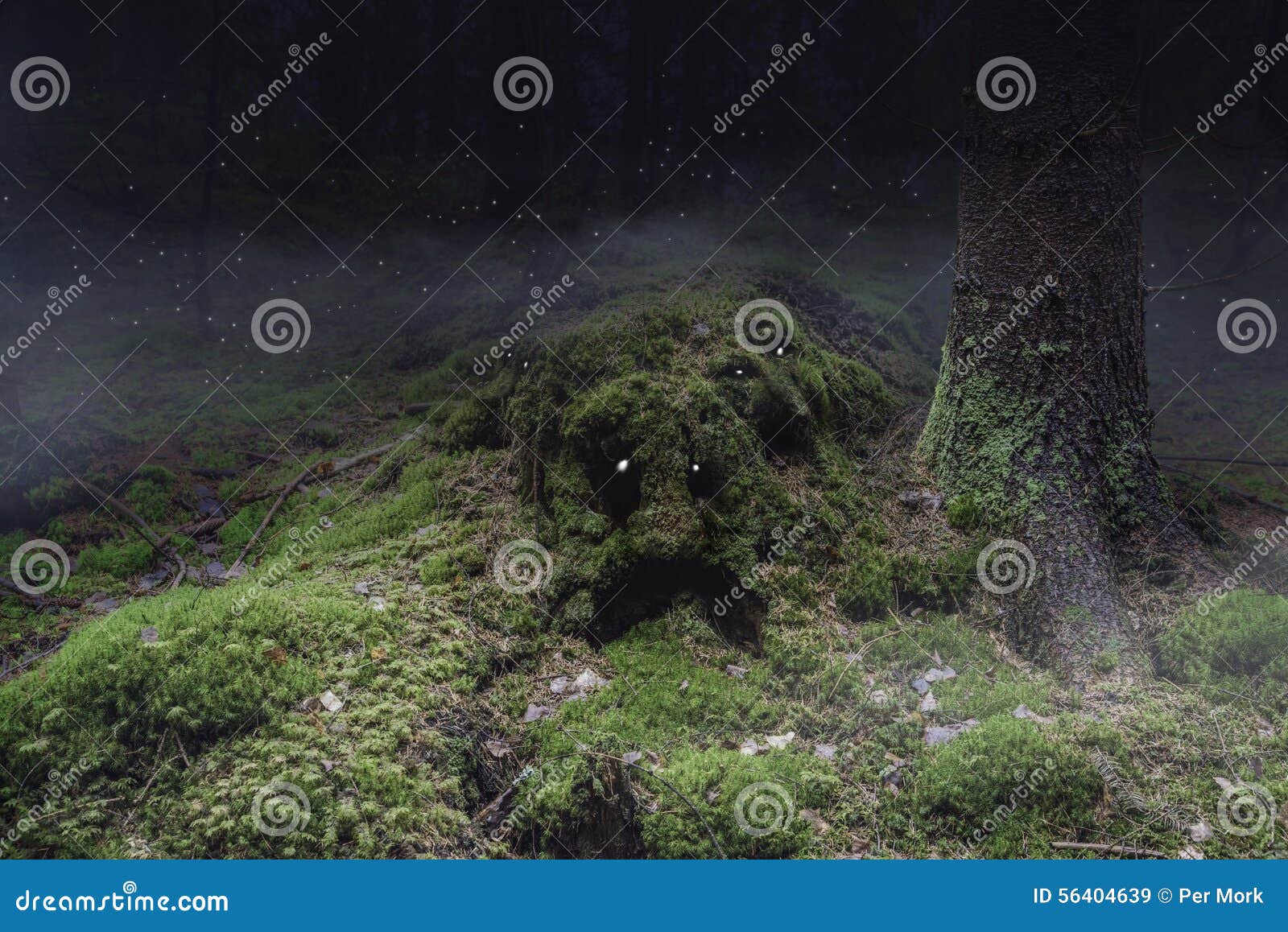 Trolls is under the ground stock image. Image of night - 56404639