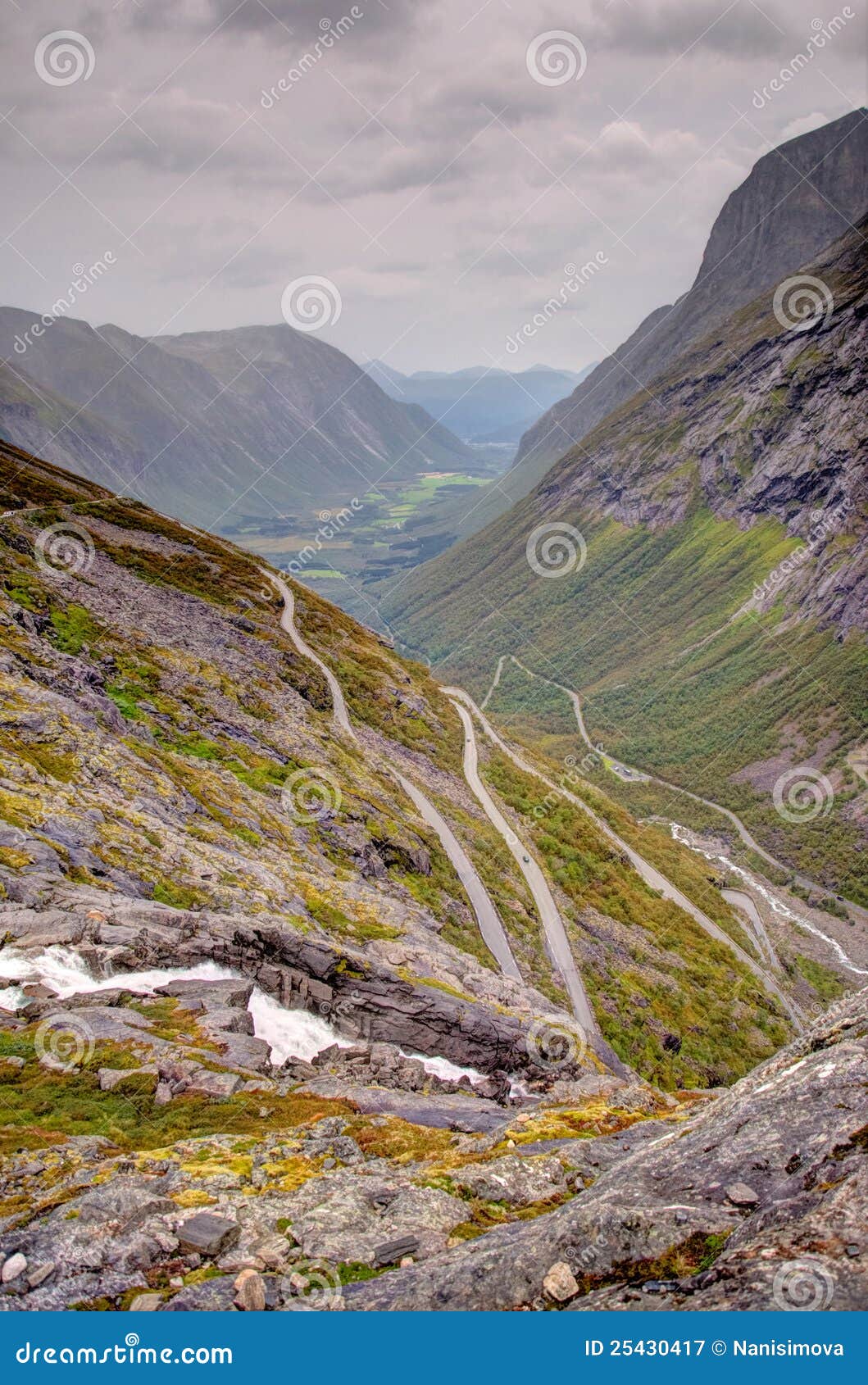 Trollstigen Mountain Road in Norway Stock Image - Image of calm, peace ...