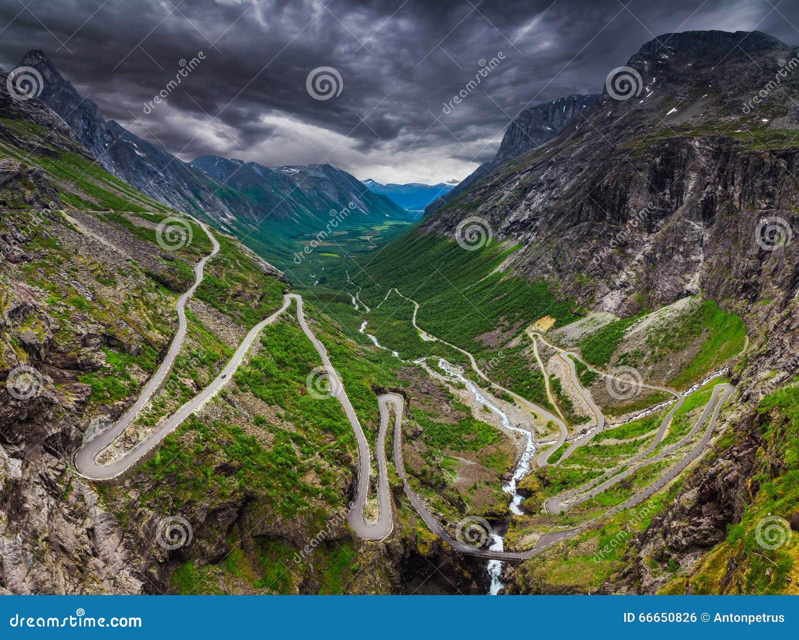 Trollstigen, Road Called the Troll S Footpath Stock Photo - Image of ...