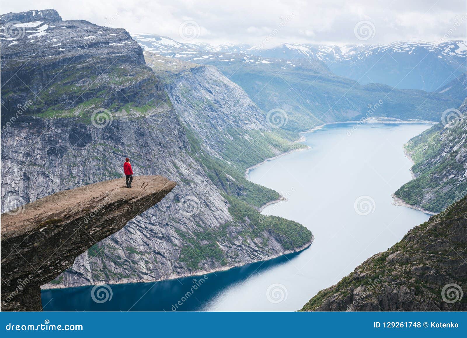 Trolltunga Rock in Norway stock photo. Image of landscape - 129261748