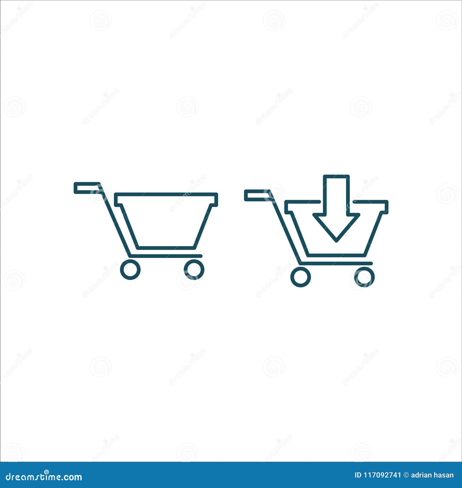 Troly Icon Vector Line Art stock vector. Illustration of abstract ...