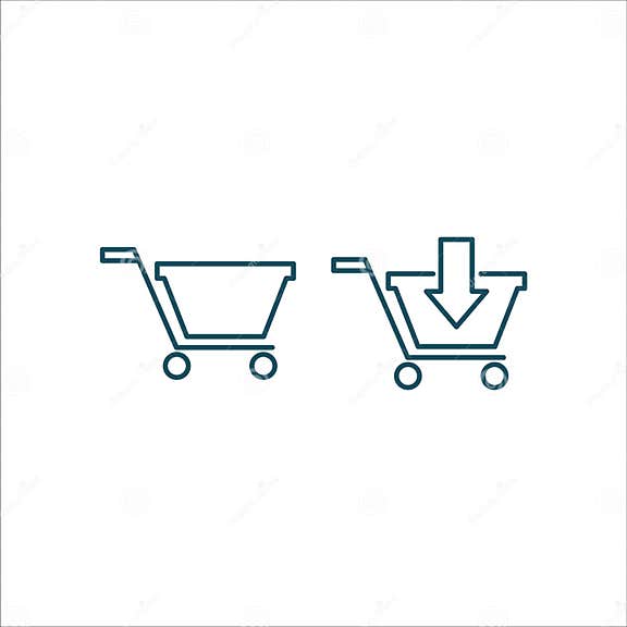 Troly Icon Vector Line Art stock vector. Illustration of abstract ...