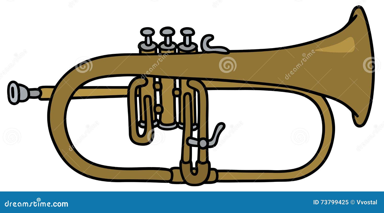 Tromba classica illustrazione vettoriale. Illustrazione di classico ...