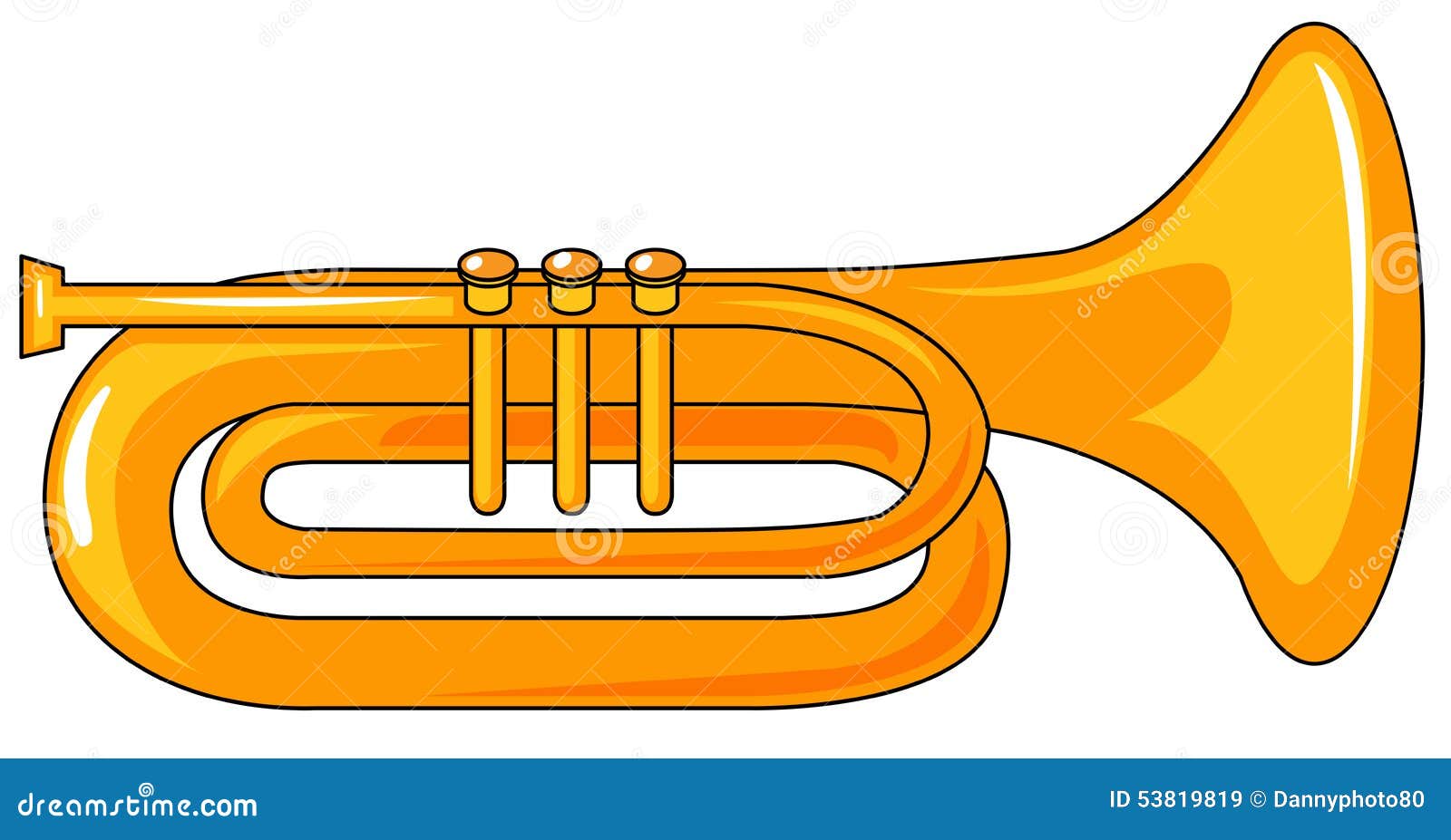 Trombeta ilustração do vetor. Ilustração de trombeta - 53819819