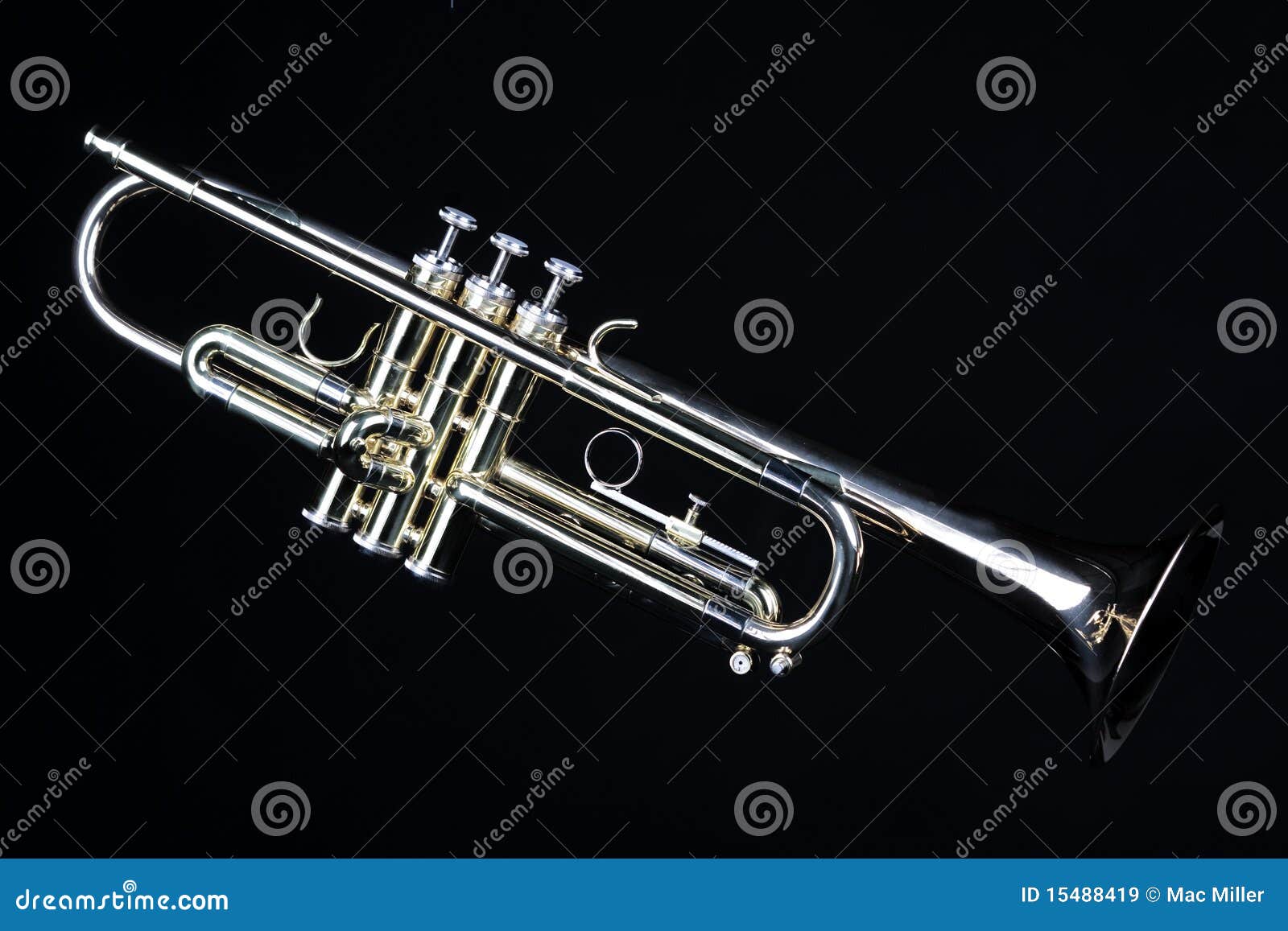 Trombeta isolada no preto imagem de stock. Imagem de divertimento ...