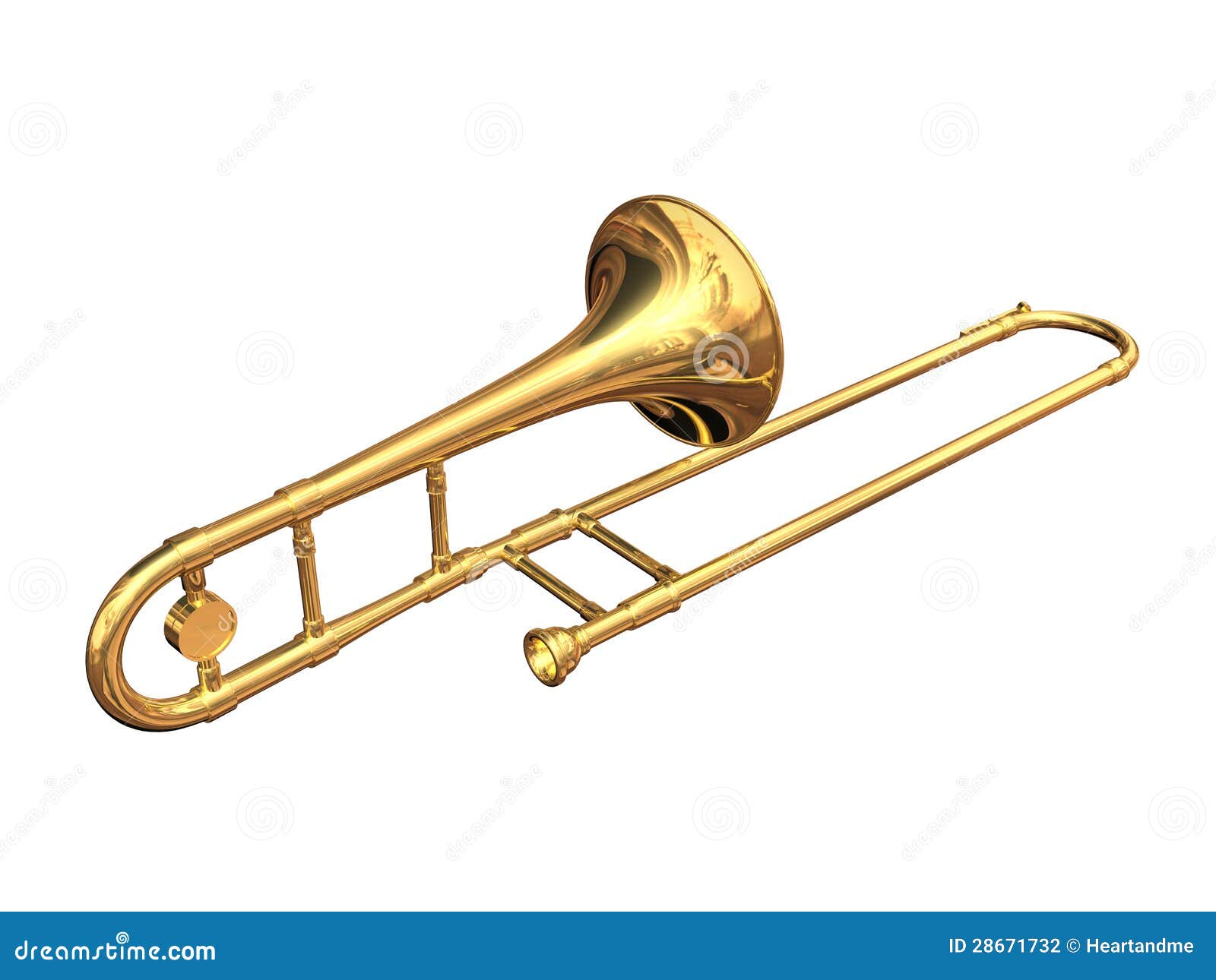 Trombone stock photo. Illustration of metallic, jazz - 28671732