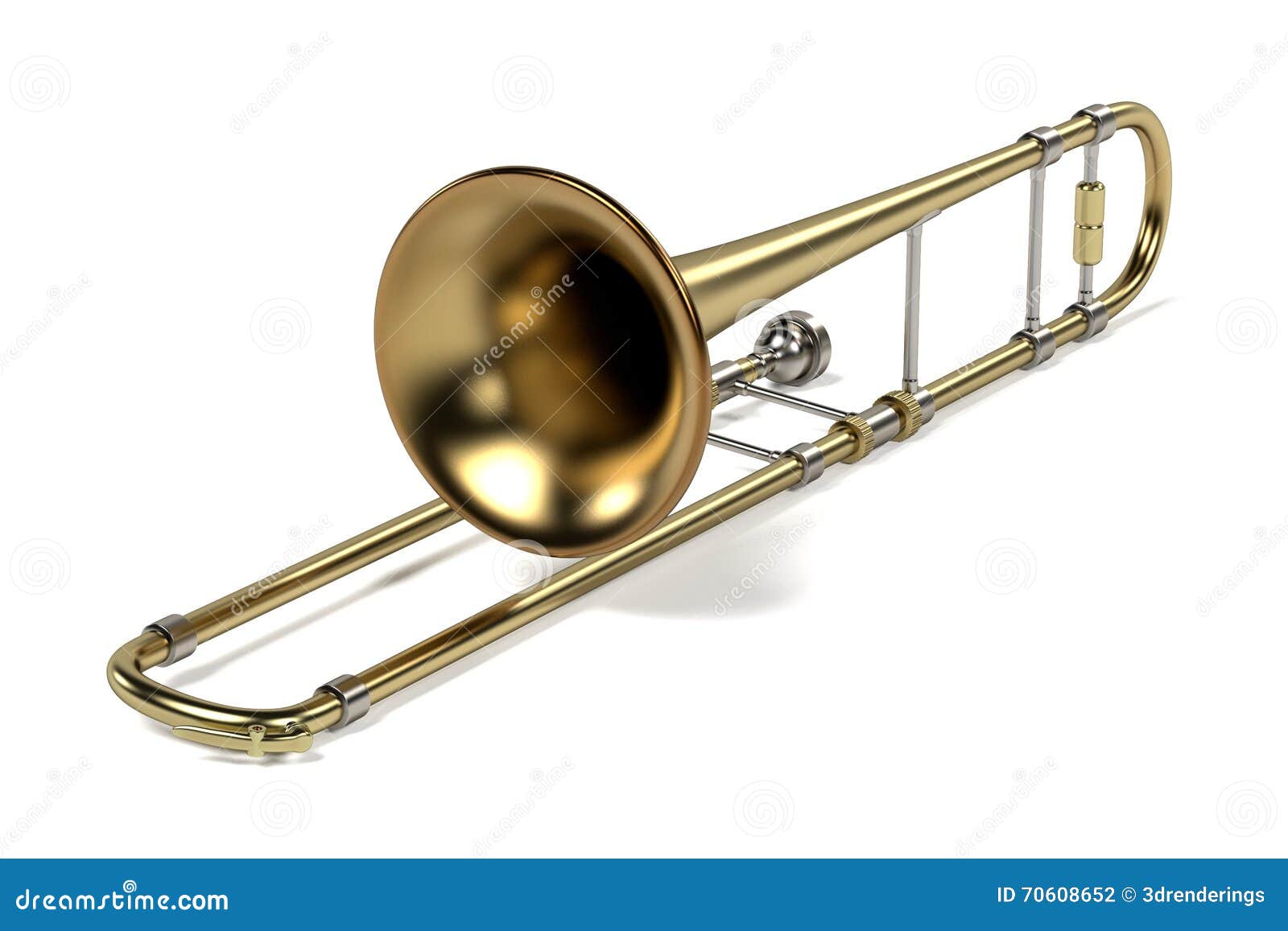 Trombone ilustração stock. Ilustração de bronze, musical - 70608652