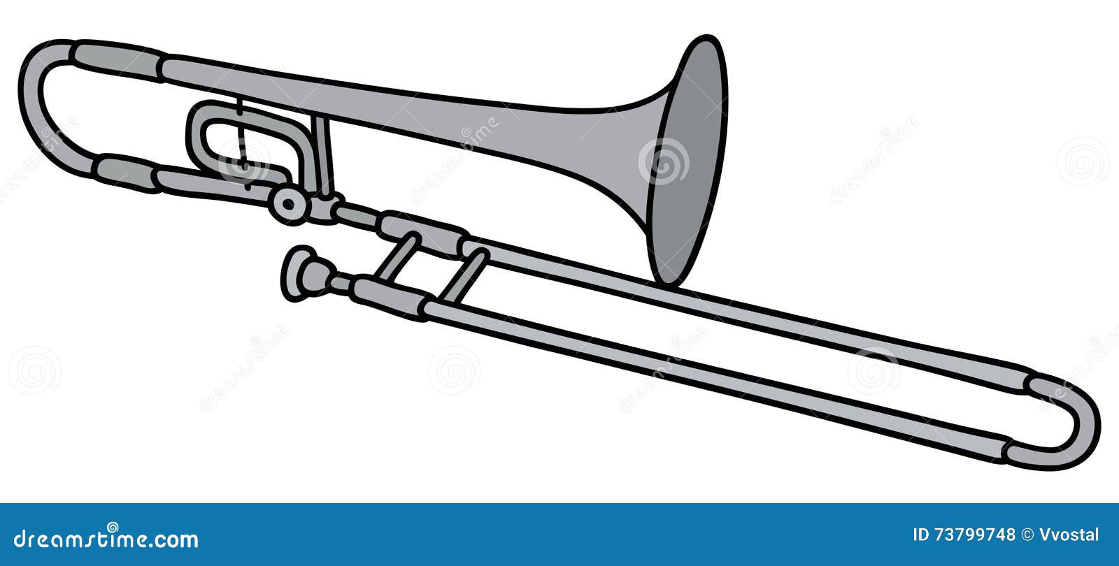 Trombone classique illustration de vecteur. Illustration du instrument ...