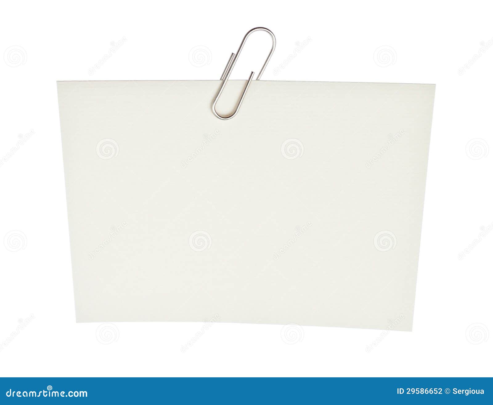 Trombone De Bureau Sur Une Partie De Papier. Photo stock - Image du ...