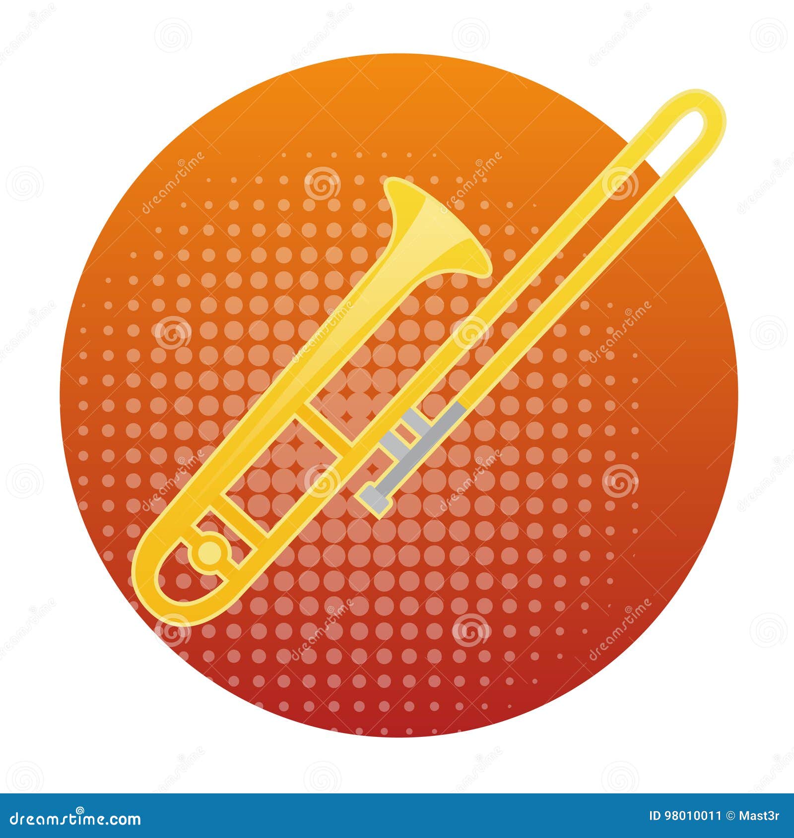 Trombone Icon, Flat Style Vector Illustration | CartoonDealer.com #84876920