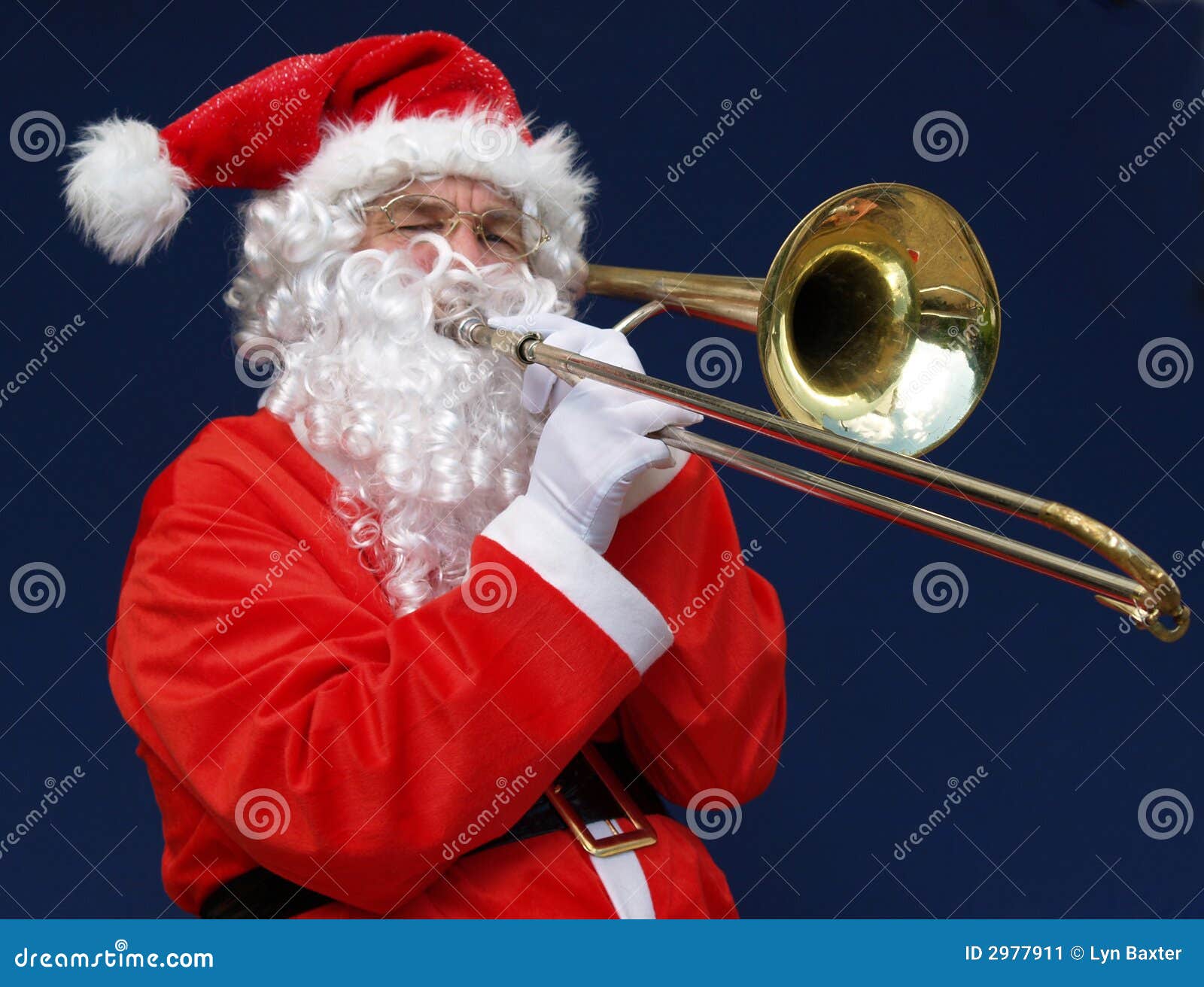 Trombone Santa stock image. Image of saint, person, celebration - 2977911