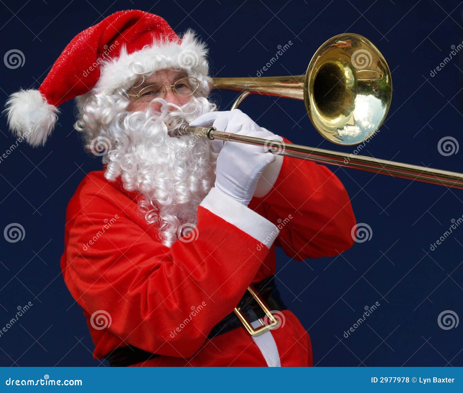 Trombone Santa stock photo. Image of occasion, special - 2977978