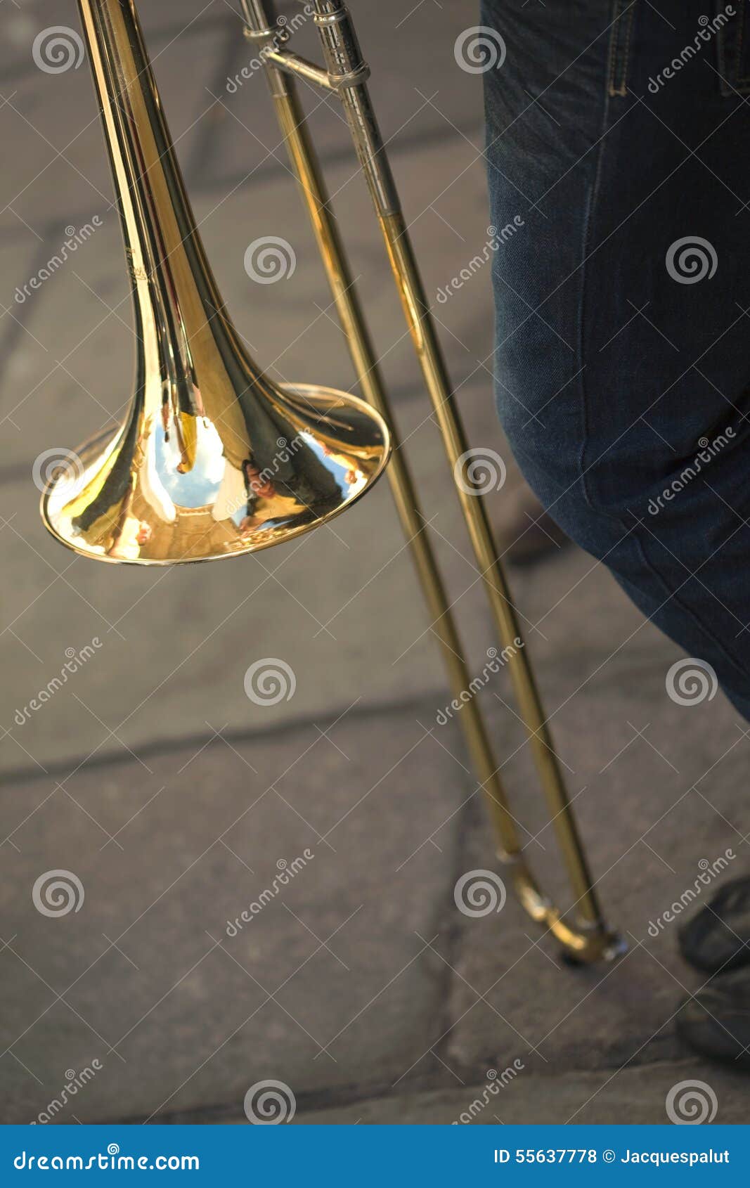 Trombone stock photo. Image of playing, music, instrument - 55637778