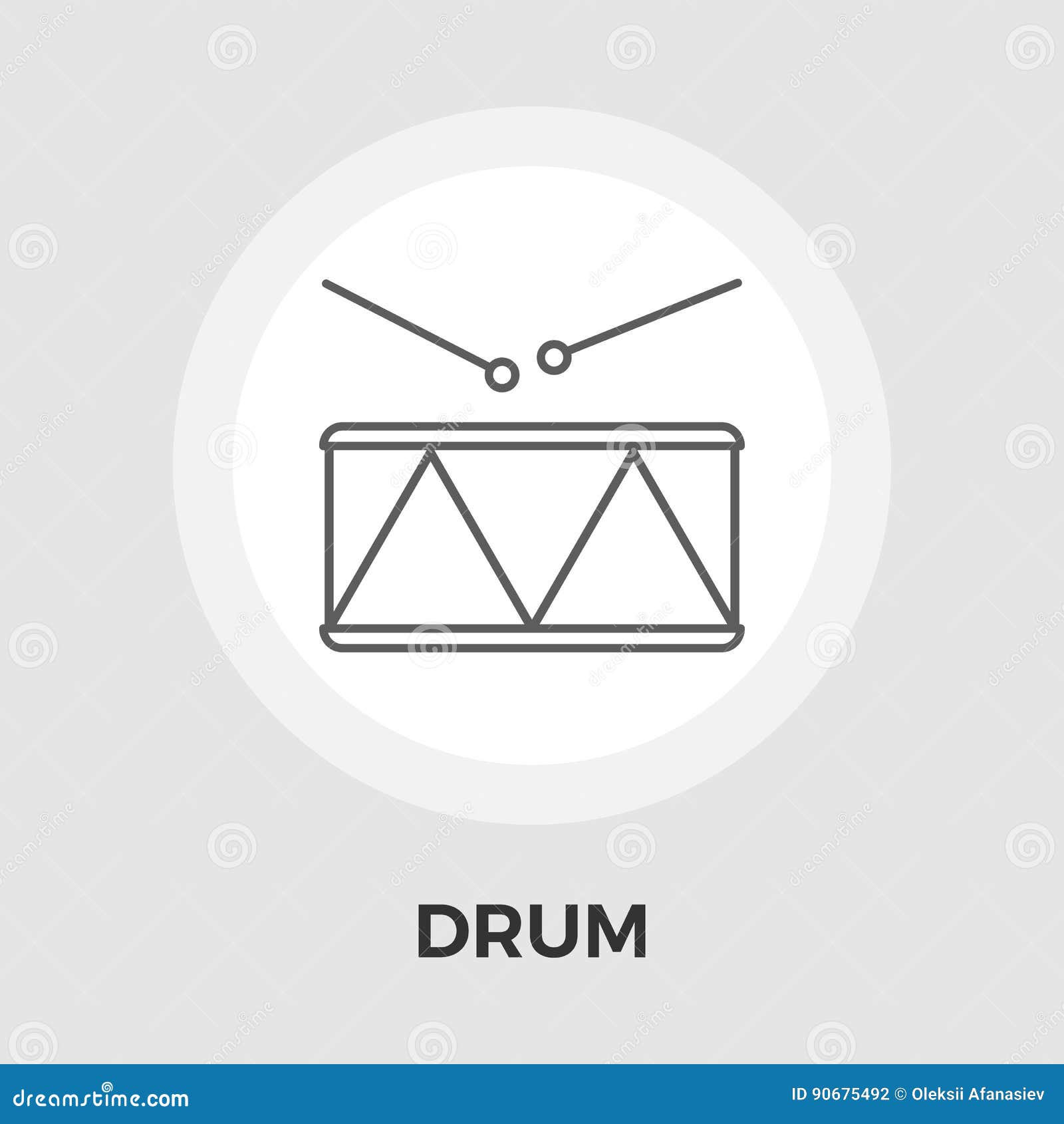 Trommel Vector Vlak Pictogram Vector Illustratie - Illustration of ...